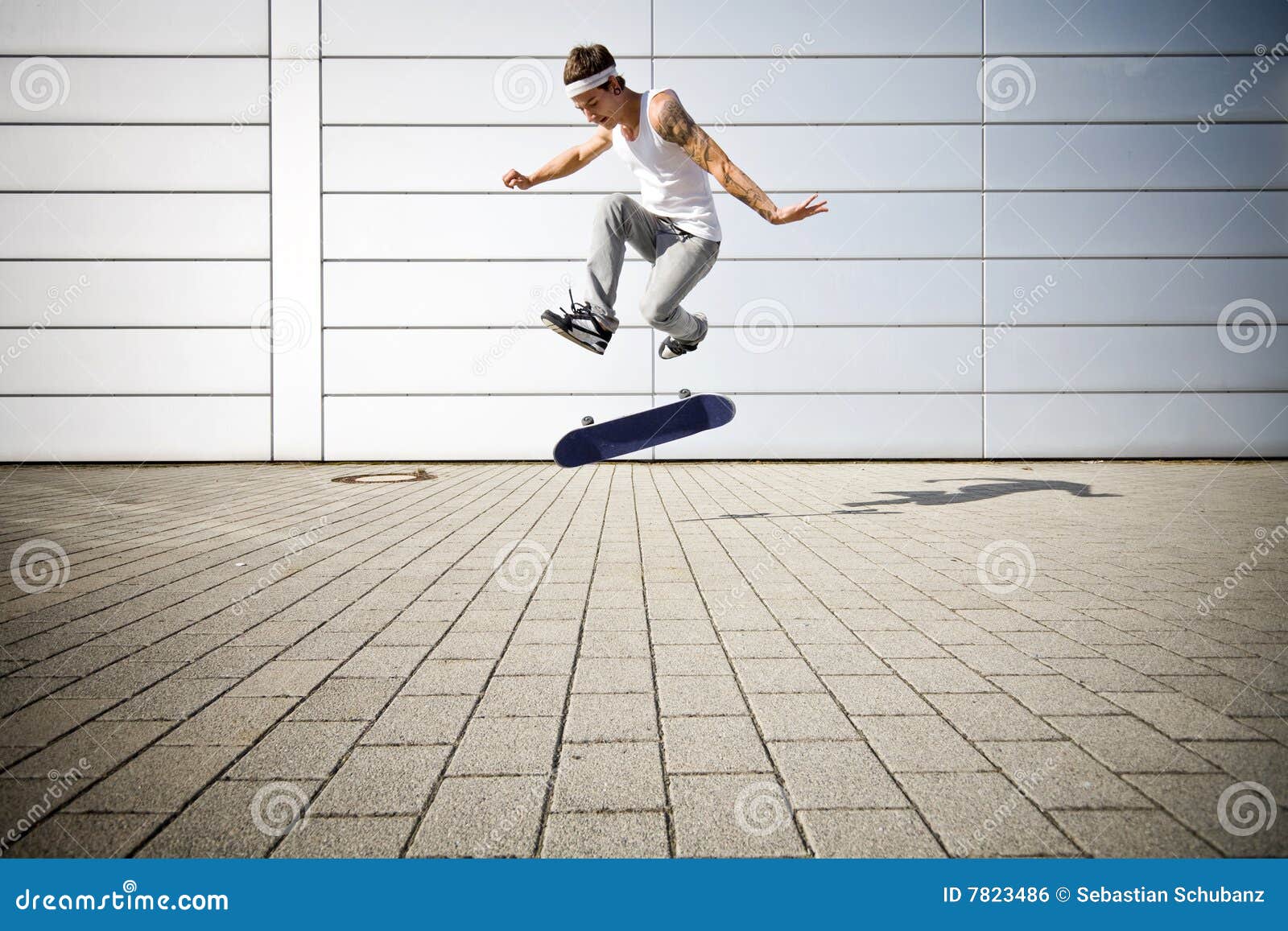 Skater making a flip stock photo. Image of balance, modern - 7823486