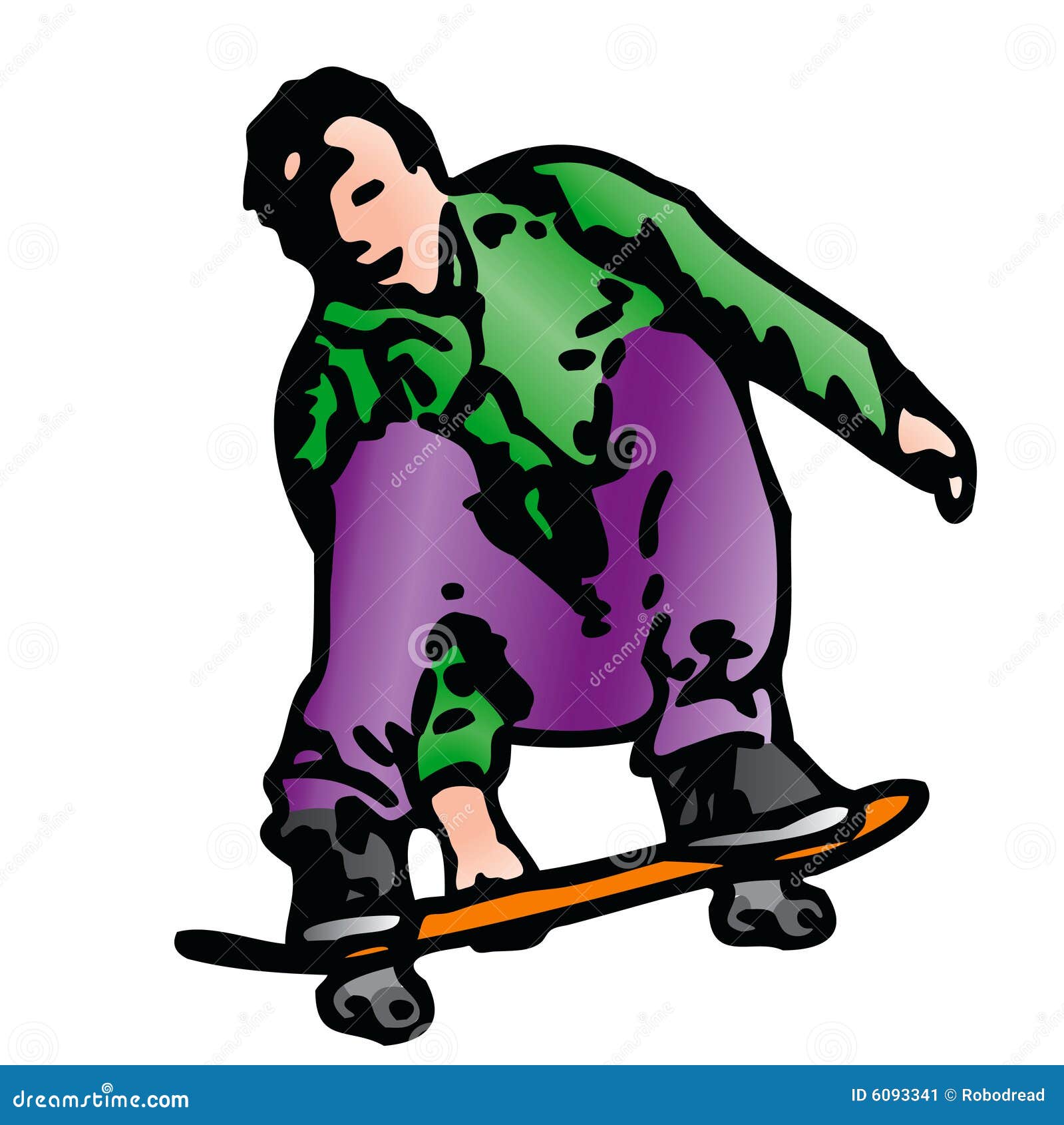 Skater (Vector) stock vector. Illustration of skateboarding - 6093341