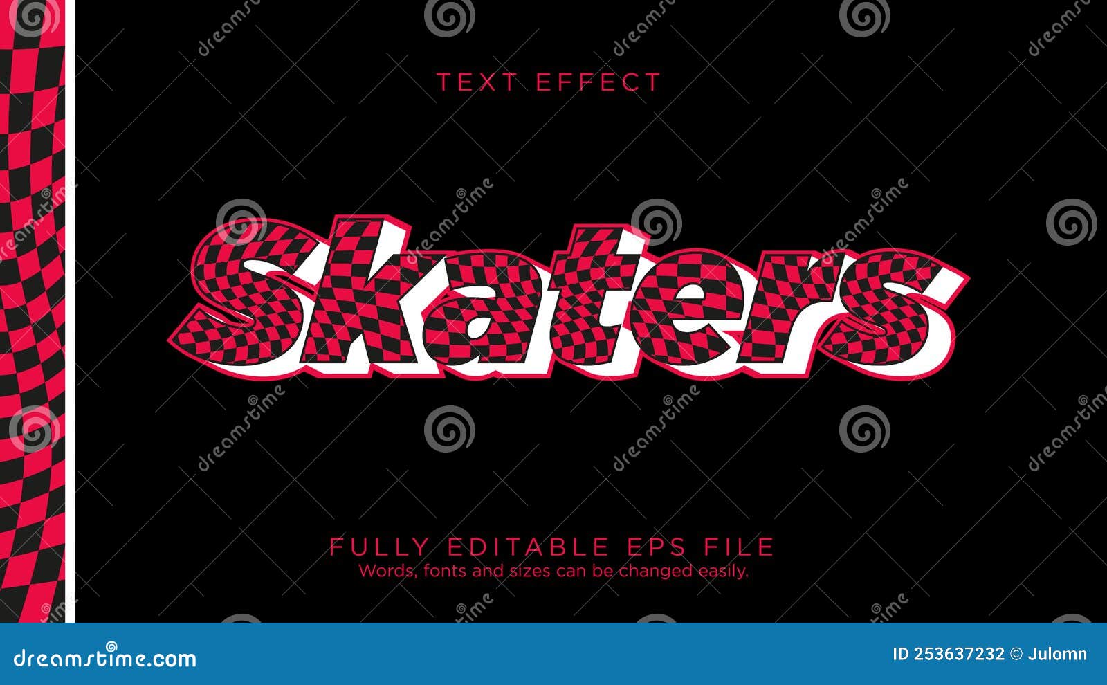Skaters Logo Text Effect Font Type Stock Illustration - Illustration of ...