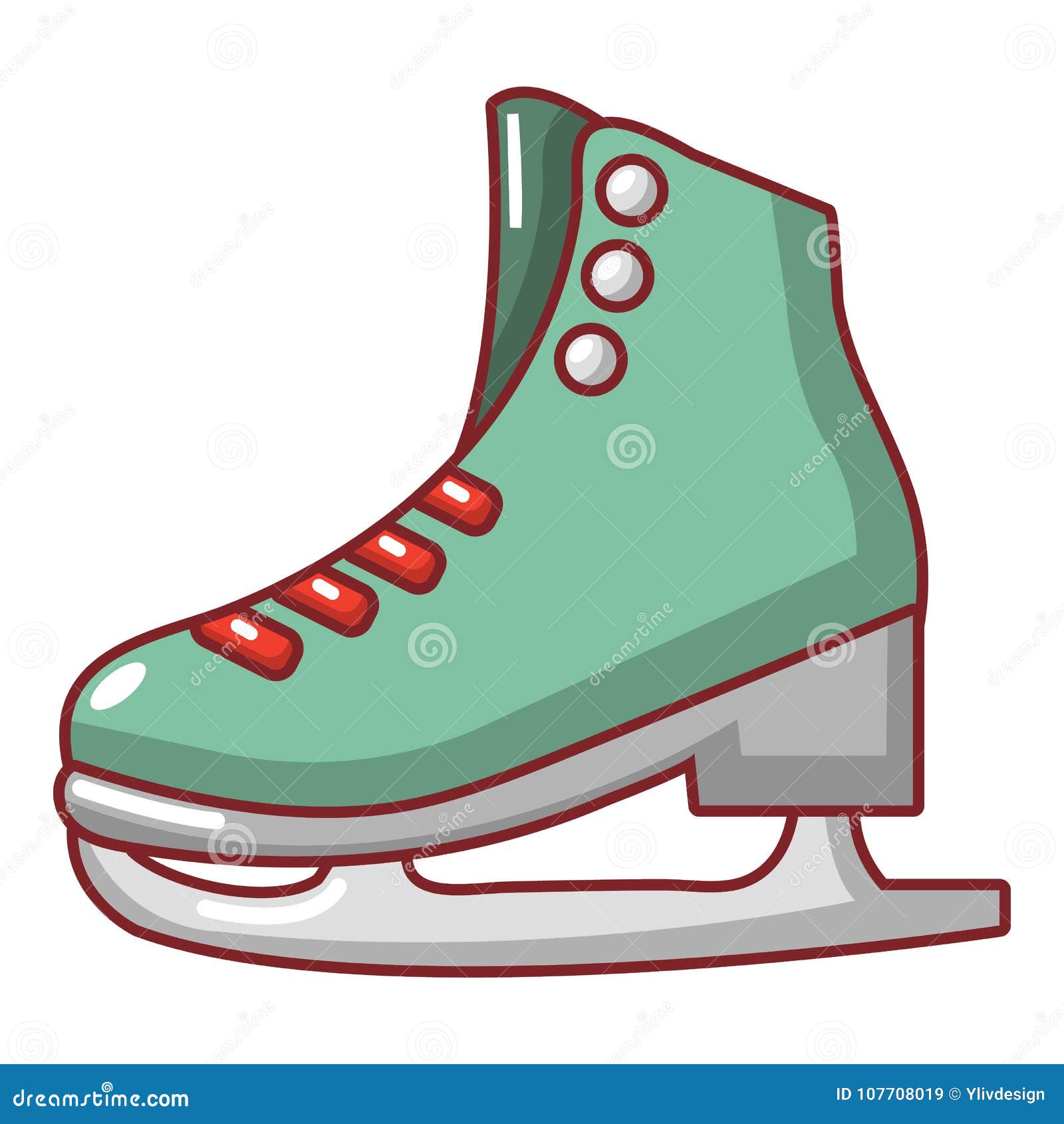 Skates Ice Icon, Cartoon Style Stock Vector - Illustration of athlete ...