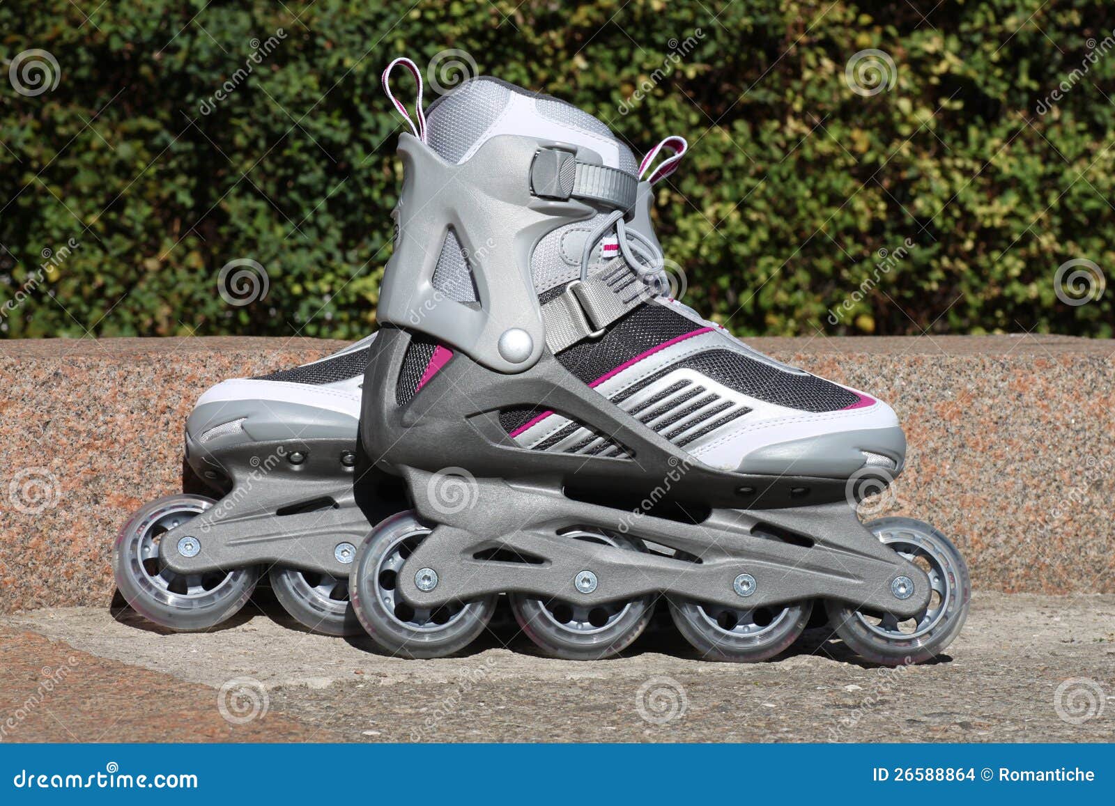 Skates on a road stock photo. Image of equipment, sport - 26588864
