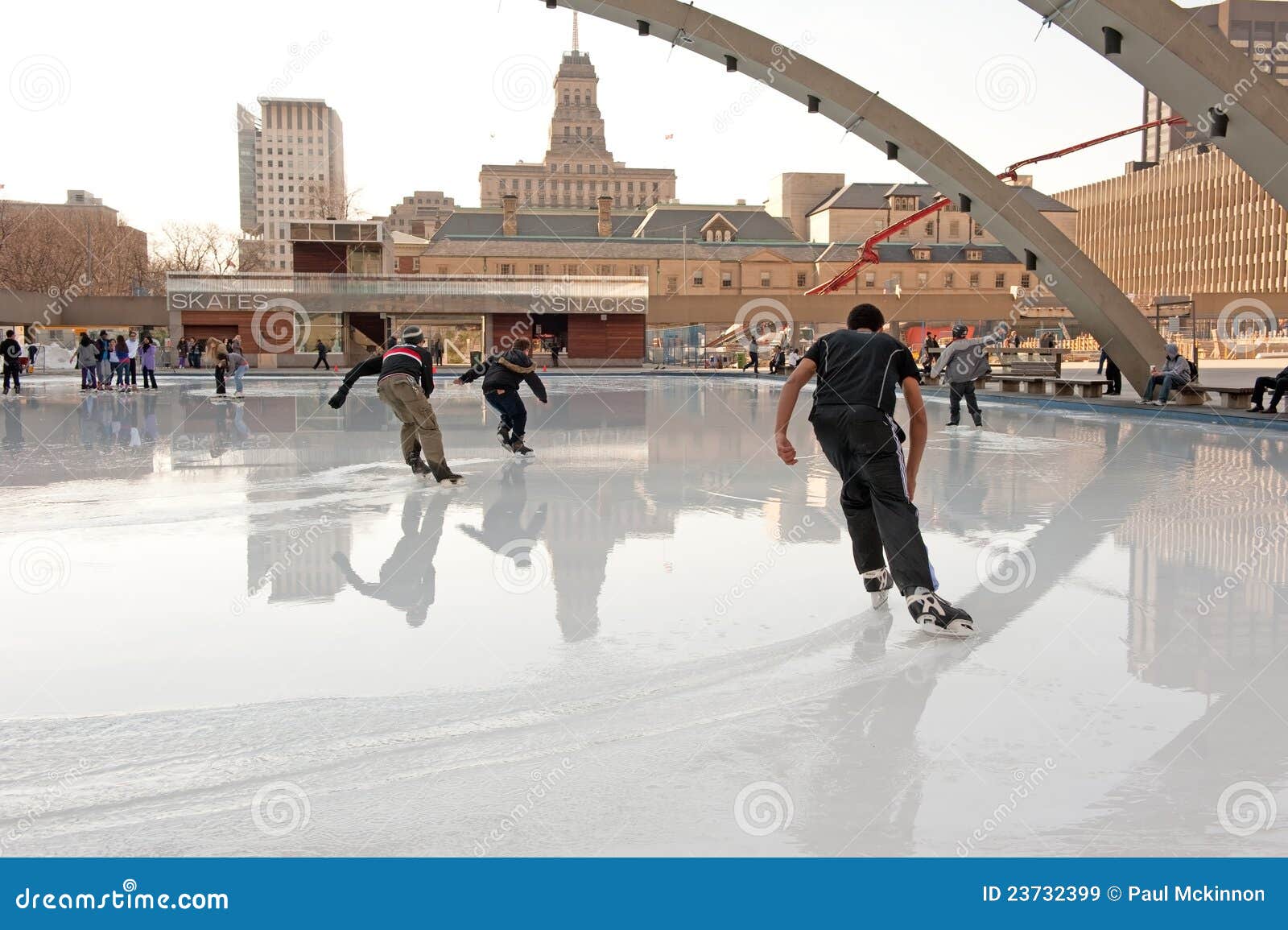 Skating through Puddles on Unexpected Spring Day Editorial Stock Image ...