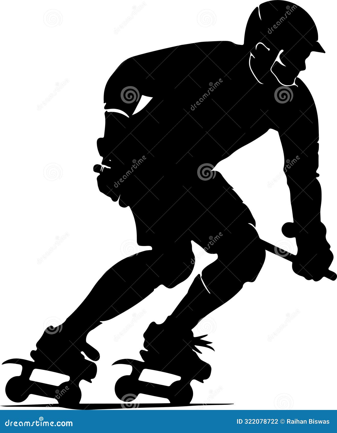 Skating Rollerblade Skate Roller Silhouette Vector Stock Vector ...