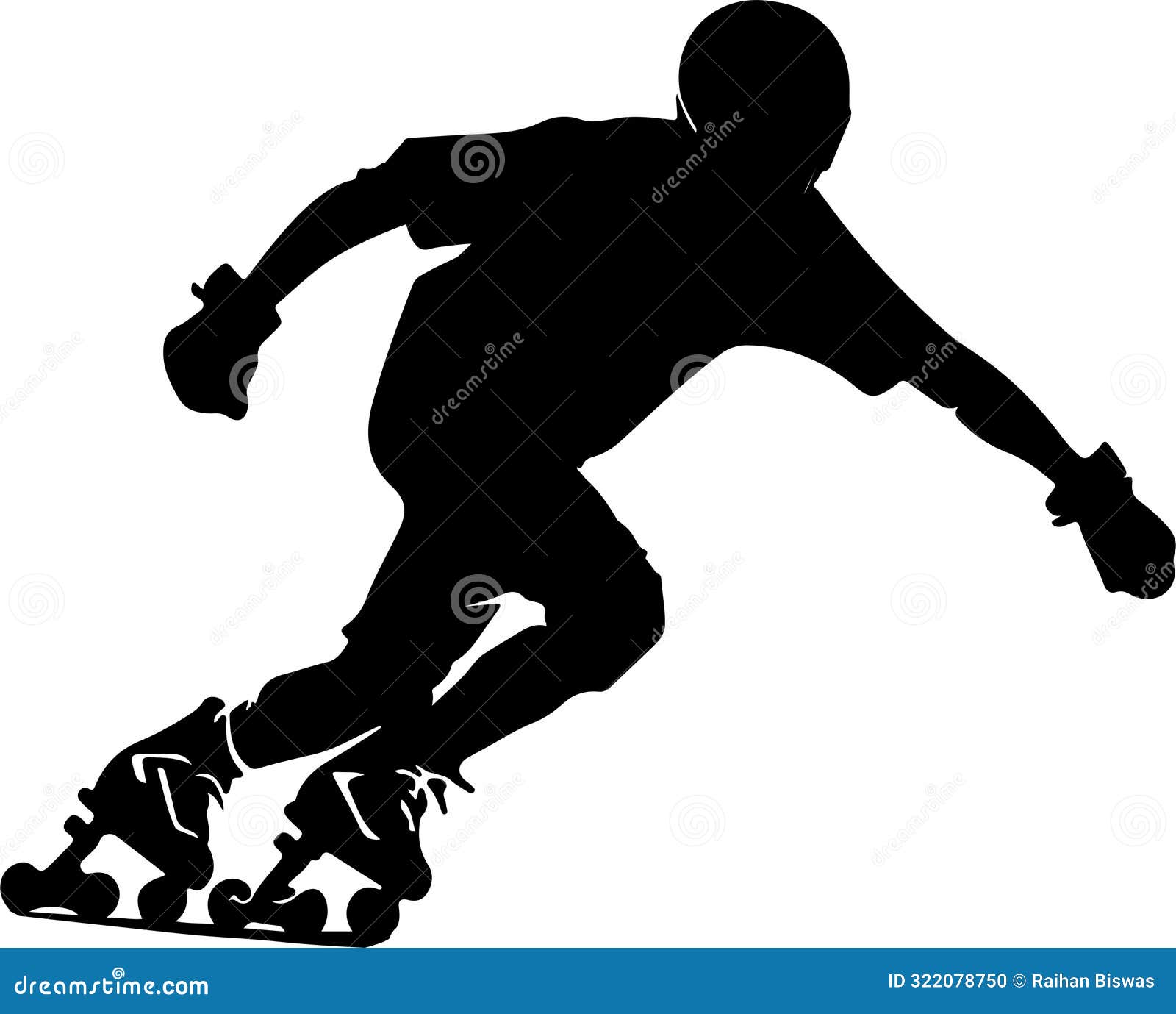 Skating Rollerblade Skate Roller Silhouette Vector Stock Vector ...