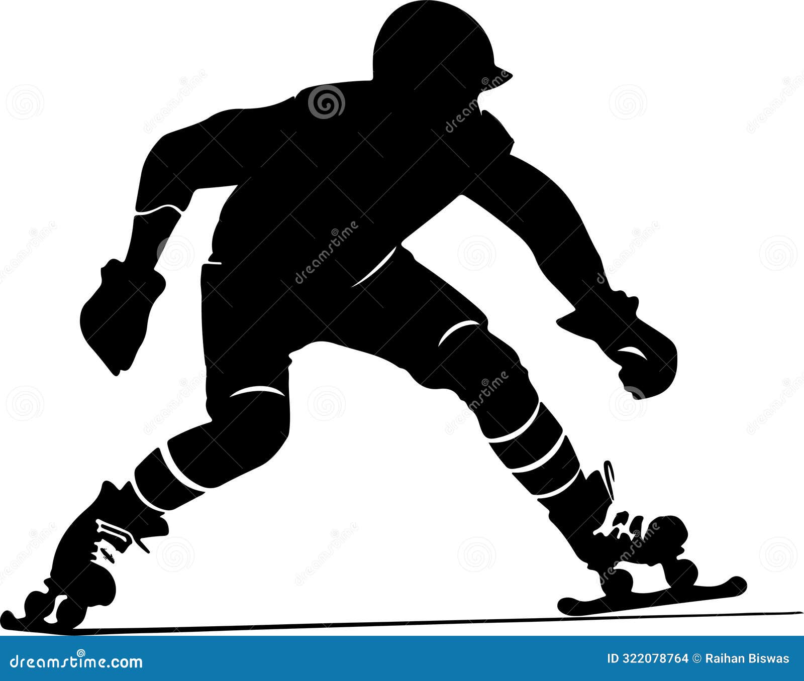 Skating Rollerblade Skate Roller Silhouette Vector Stock Vector ...
