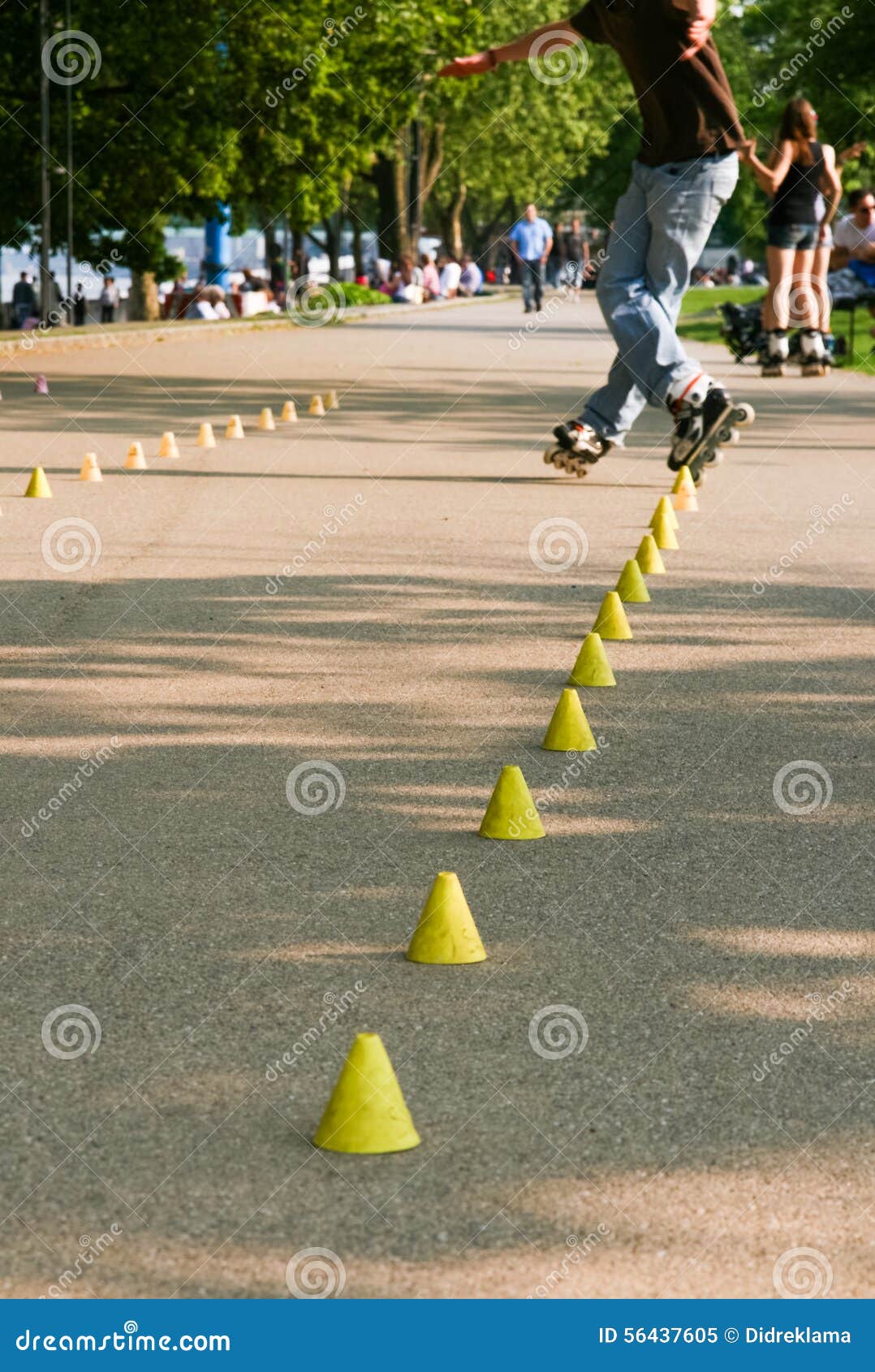 Skating Young Man on Rollerblades Stock Image - Image of germany ...