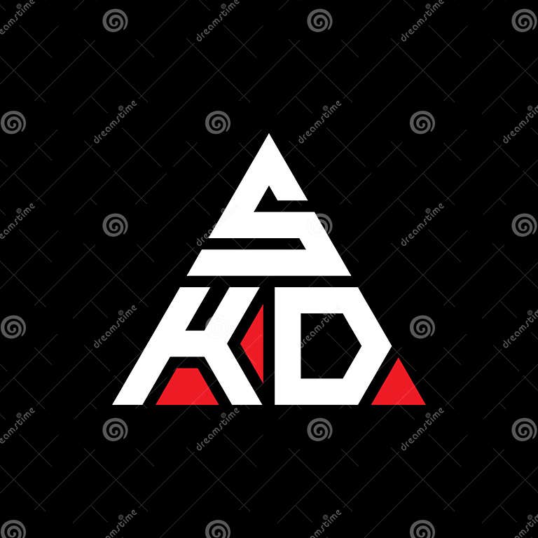 SKD Triangle Letter Logo Design with Triangle Shape. SKD Triangle Logo ...