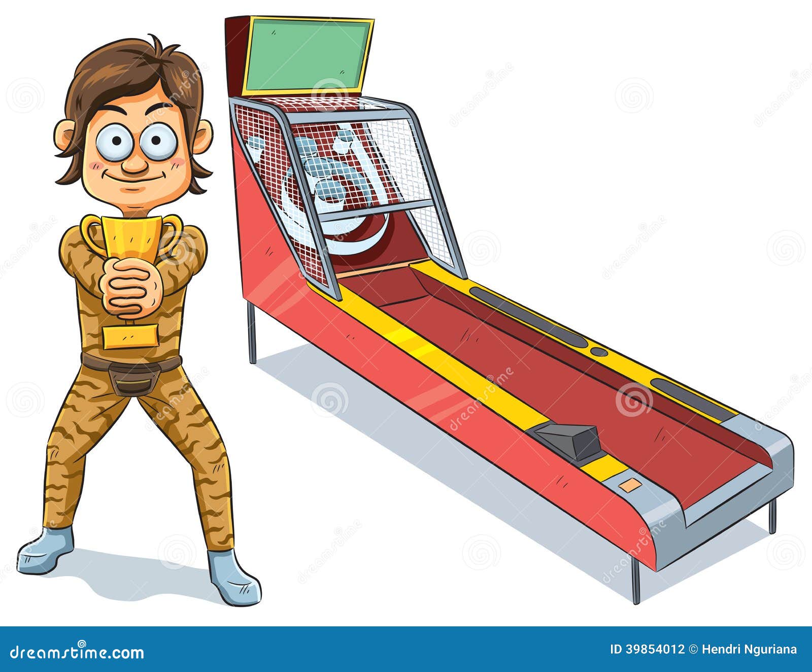 Skeeball Winner stock vector. Illustration of character - 39854012