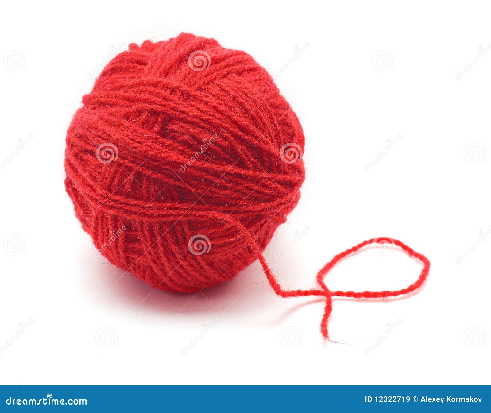 Skein of yarn in red stock image. Image of fiber, isolated - 12322719