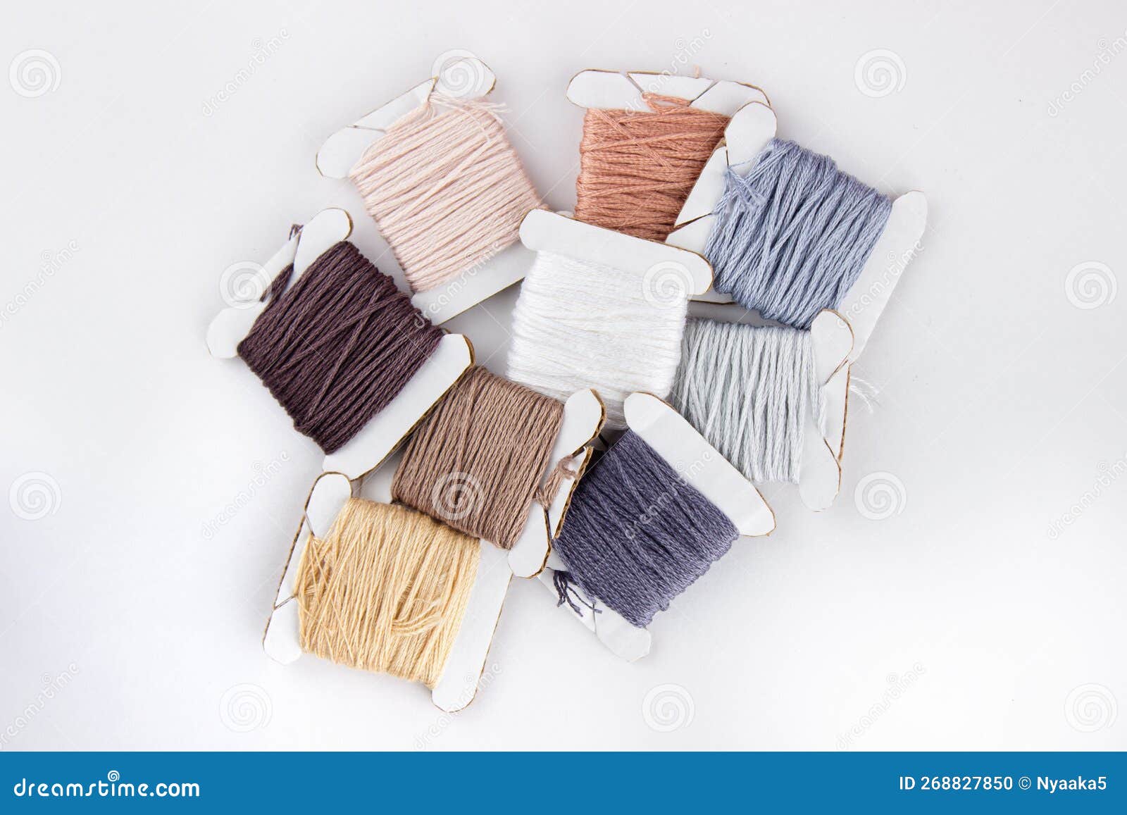 Skeins of Cotton Threads of Different Colors Stock Photo - Image of ...