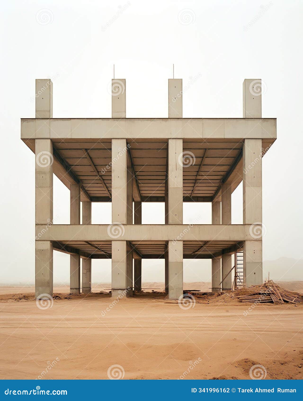 Beams Incomplete Timber Frame Stock Illustration | CartoonDealer.com ...