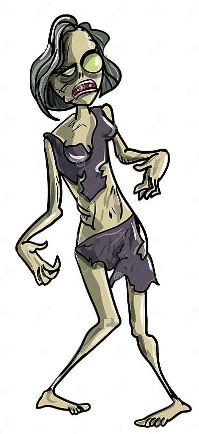 Skeletal female zombie stock illustration. Illustration of paranormal ...