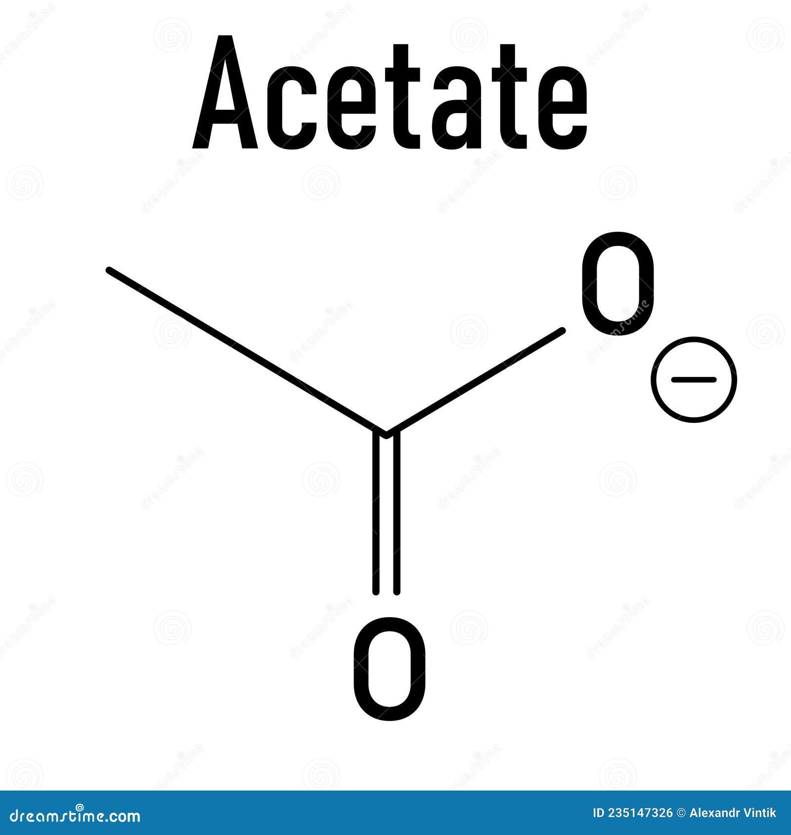 Skeletal Formula of Acetate Anion, Chemical Structure Stock ...