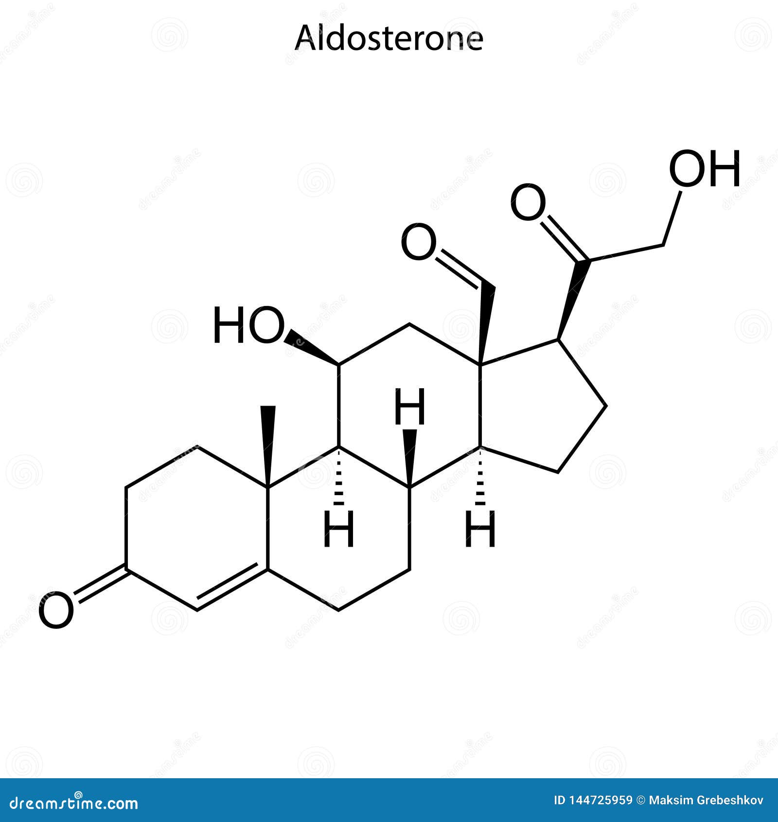 Skeletal Formula Steroid Molecule Stock Illustration - Illustration of ...