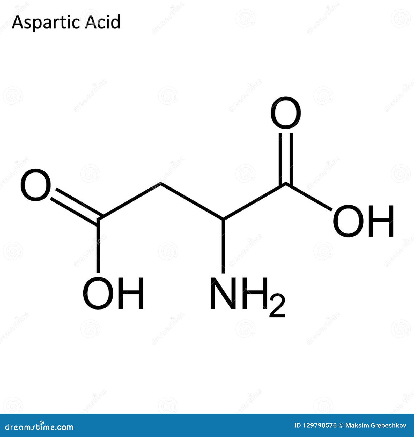Skeletal Formula of Aspartic Acid Stock Illustration - Illustration of ... Skeletal Formula of Aspartic Acid Stock Illustration - Illustration of ...
