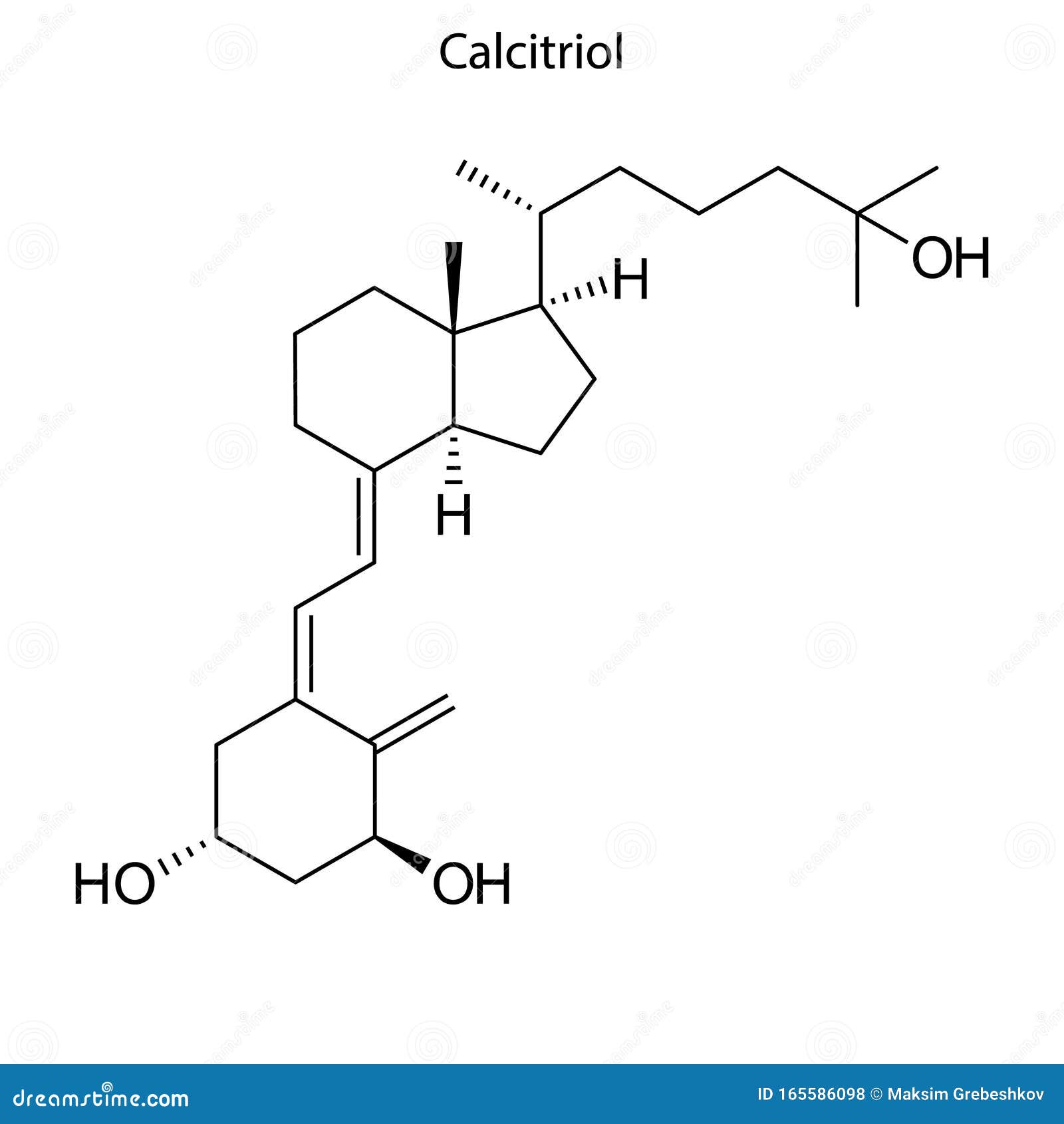 Skeletal Formula of Chemical Element Stock Illustration - Illustration ...