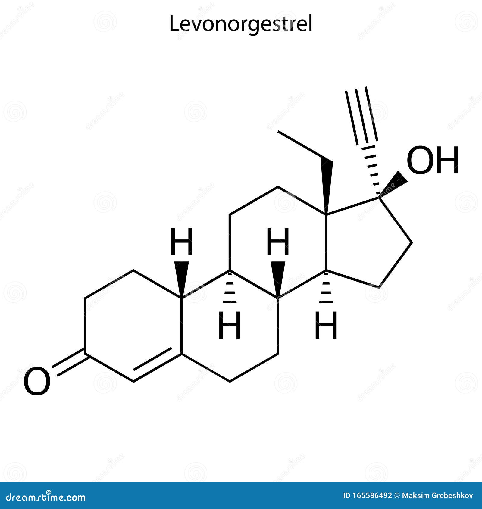 Levonorgestrel Molecule Structure Royalty-Free Stock Photo ...