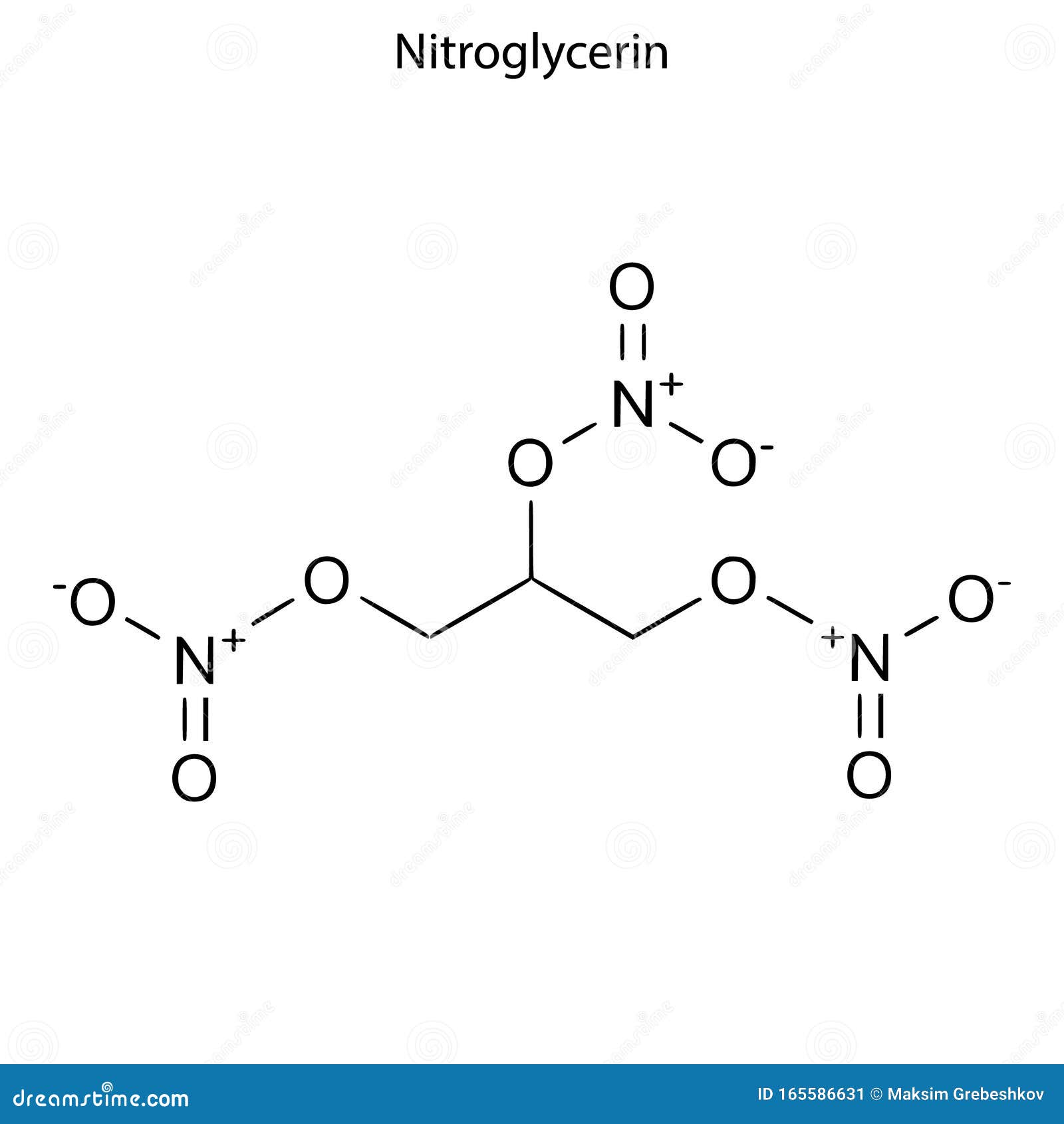 Skeletal Formula of Chemical Element Stock Illustration - Illustration ...