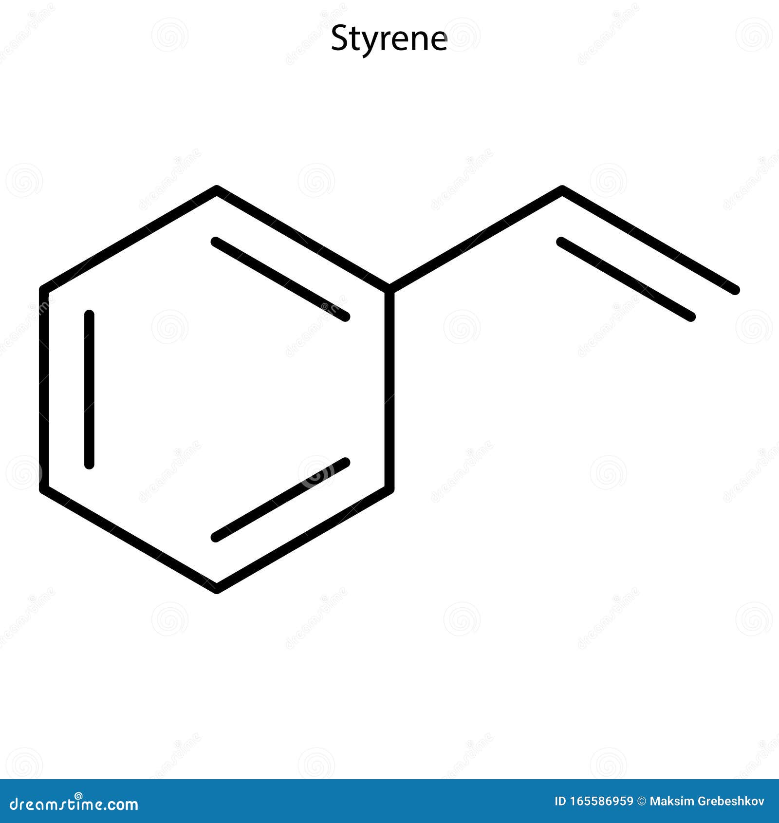 Skeletal Formula of Chemical Element Stock Illustration - Illustration ...