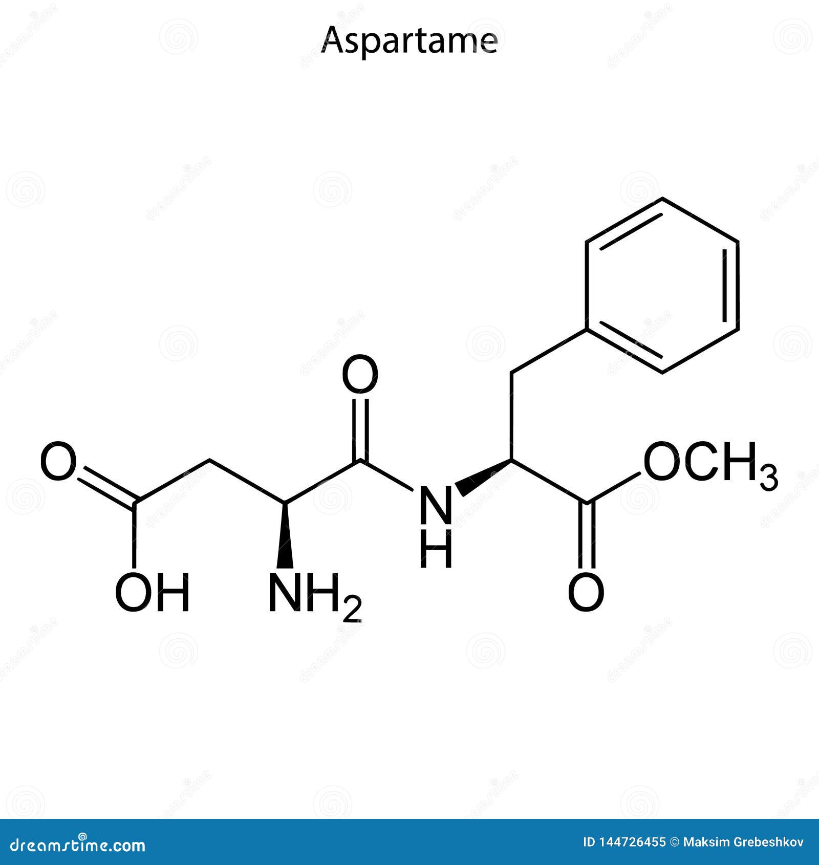 Skeletal Formula of Chemical Molecule Stock Illustration - Illustration ...