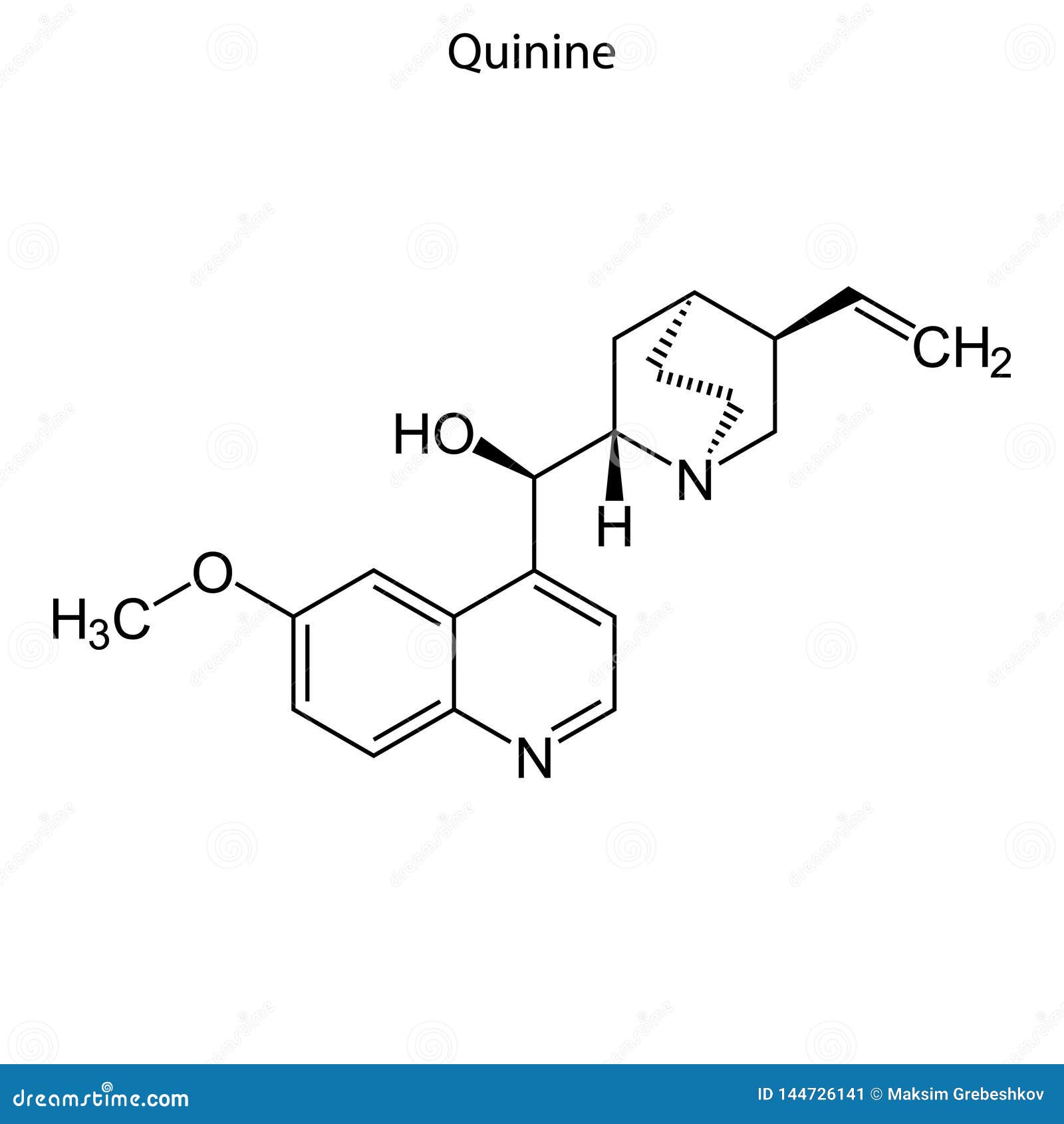 Skeletal Formula of Chemical Molecule Stock Illustration - Illustration ...