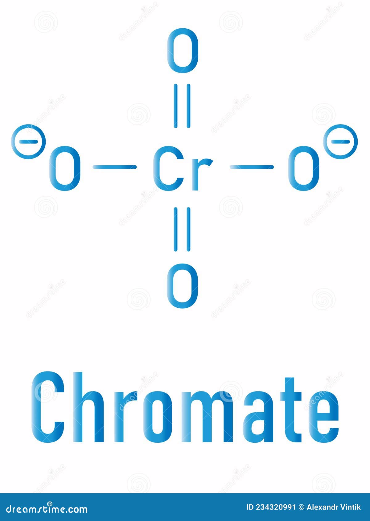Chromic Acid H2CrO4 Molecule. Skeletal Formula. Vector Illustration ...