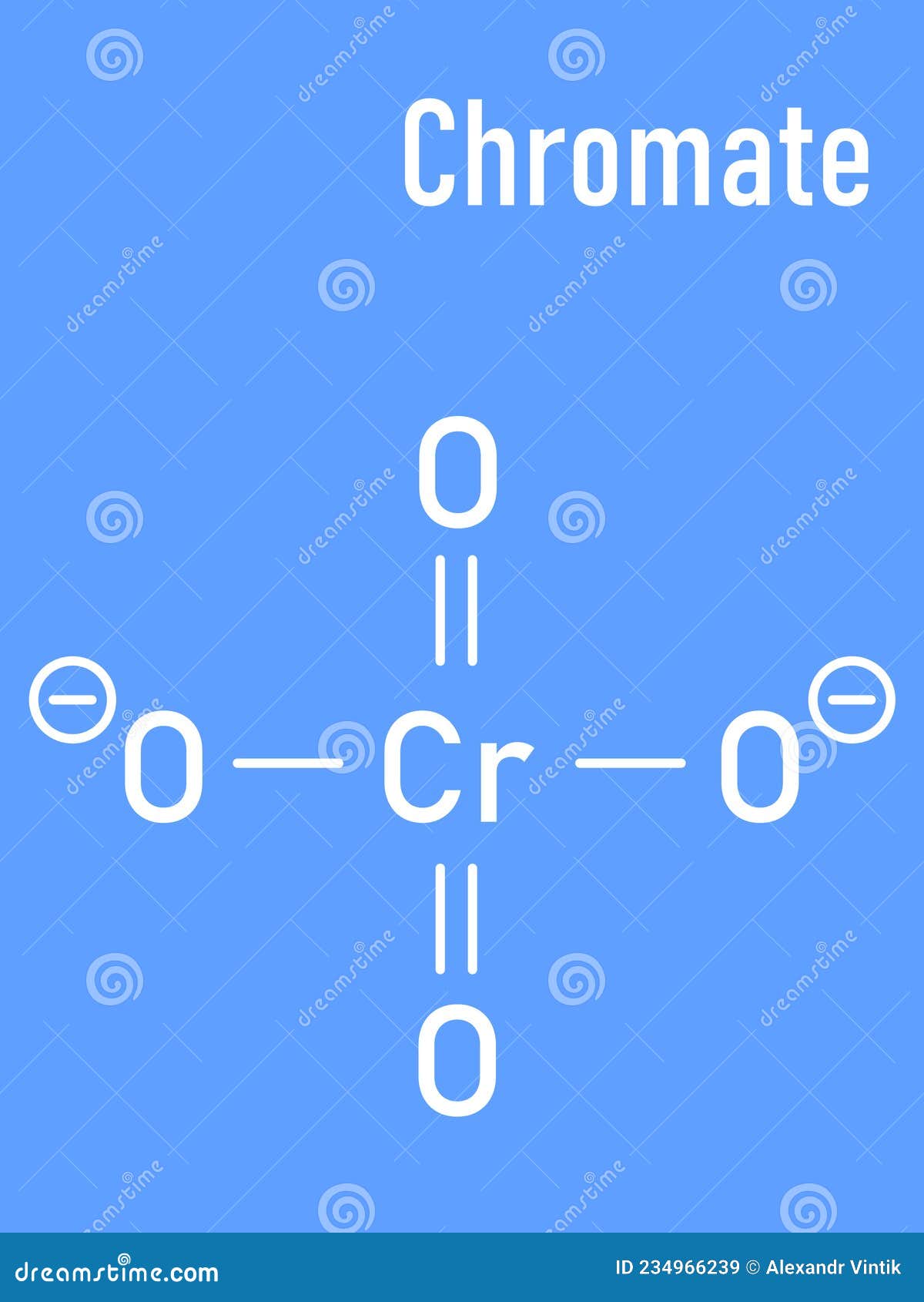 Skeletal Formula of Chromate Anion, Chemical Structure. Stock Vector ...