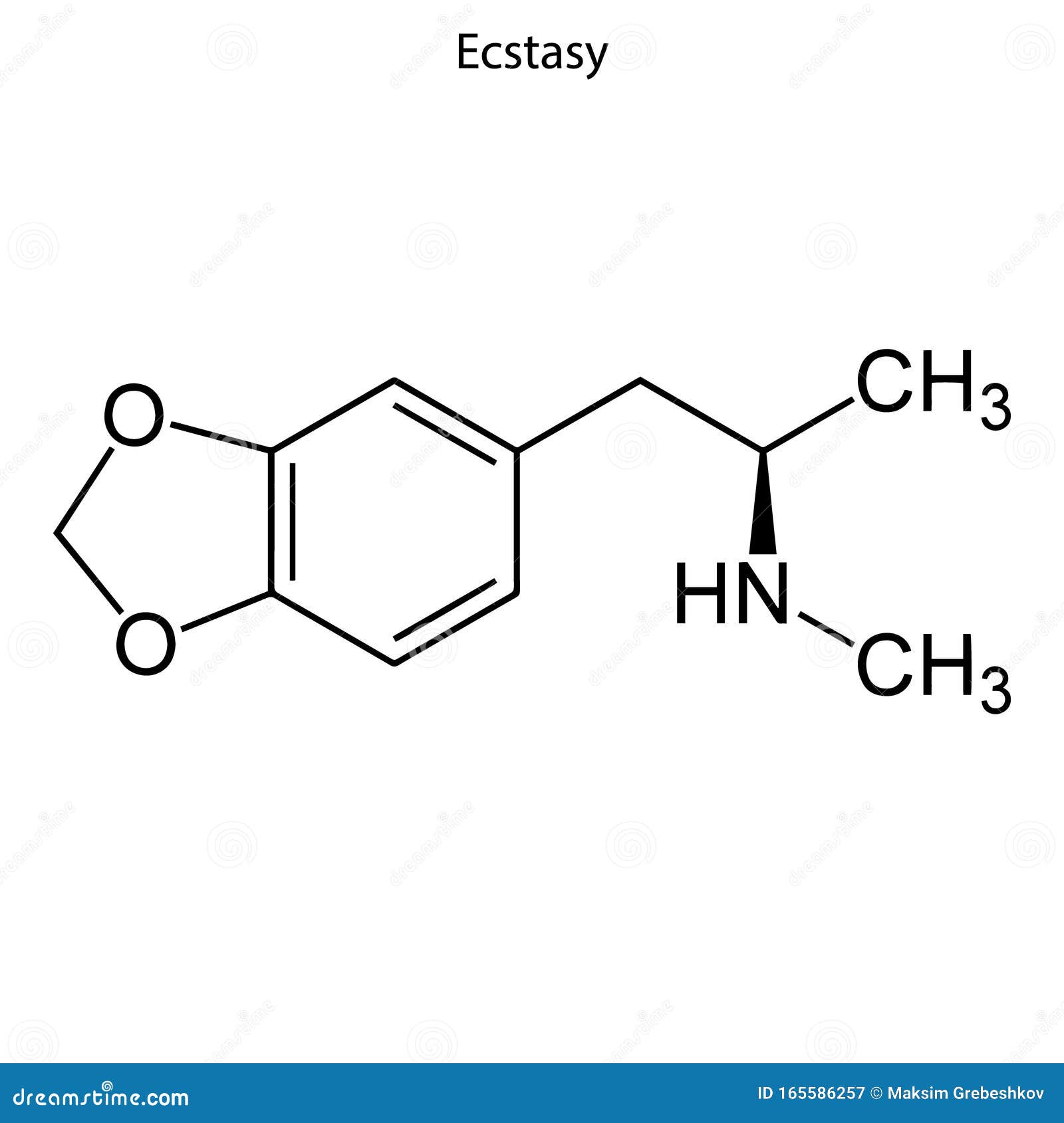 Ecstasy Chemical Formula. Ecstasy Structural Chemical Formula Isolated ...