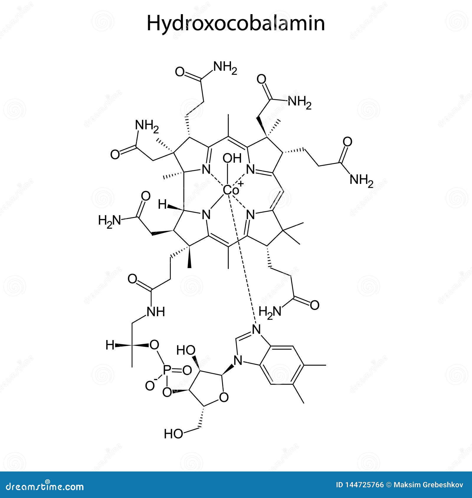 Skeletal Formula of Molecule Stock Illustration - Illustration of ...