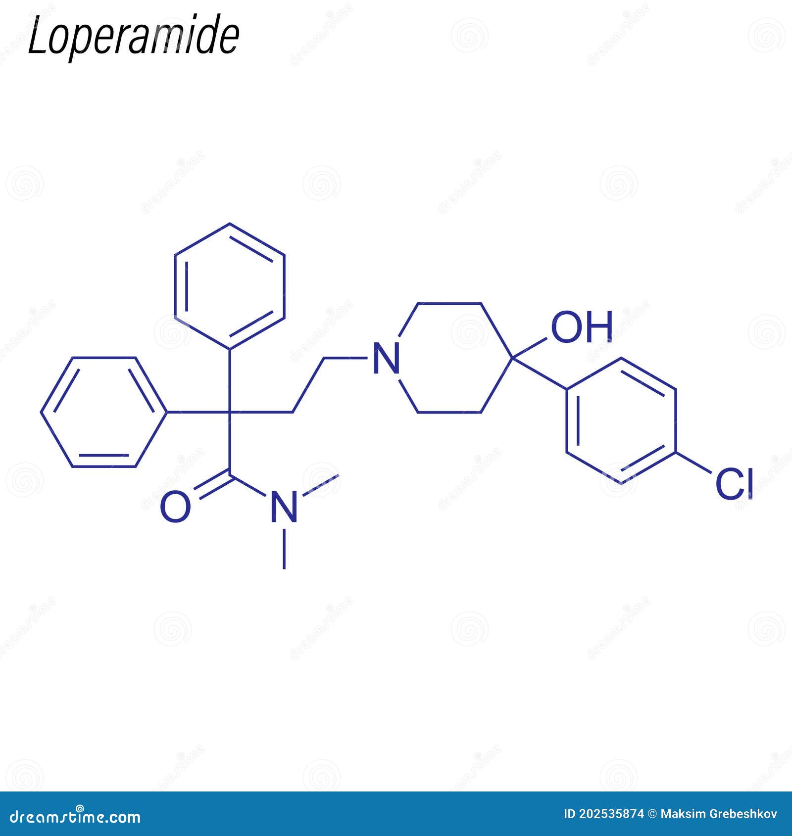 Loperamide Molecule, Molecular Structures, Imodium, 3d Model ...