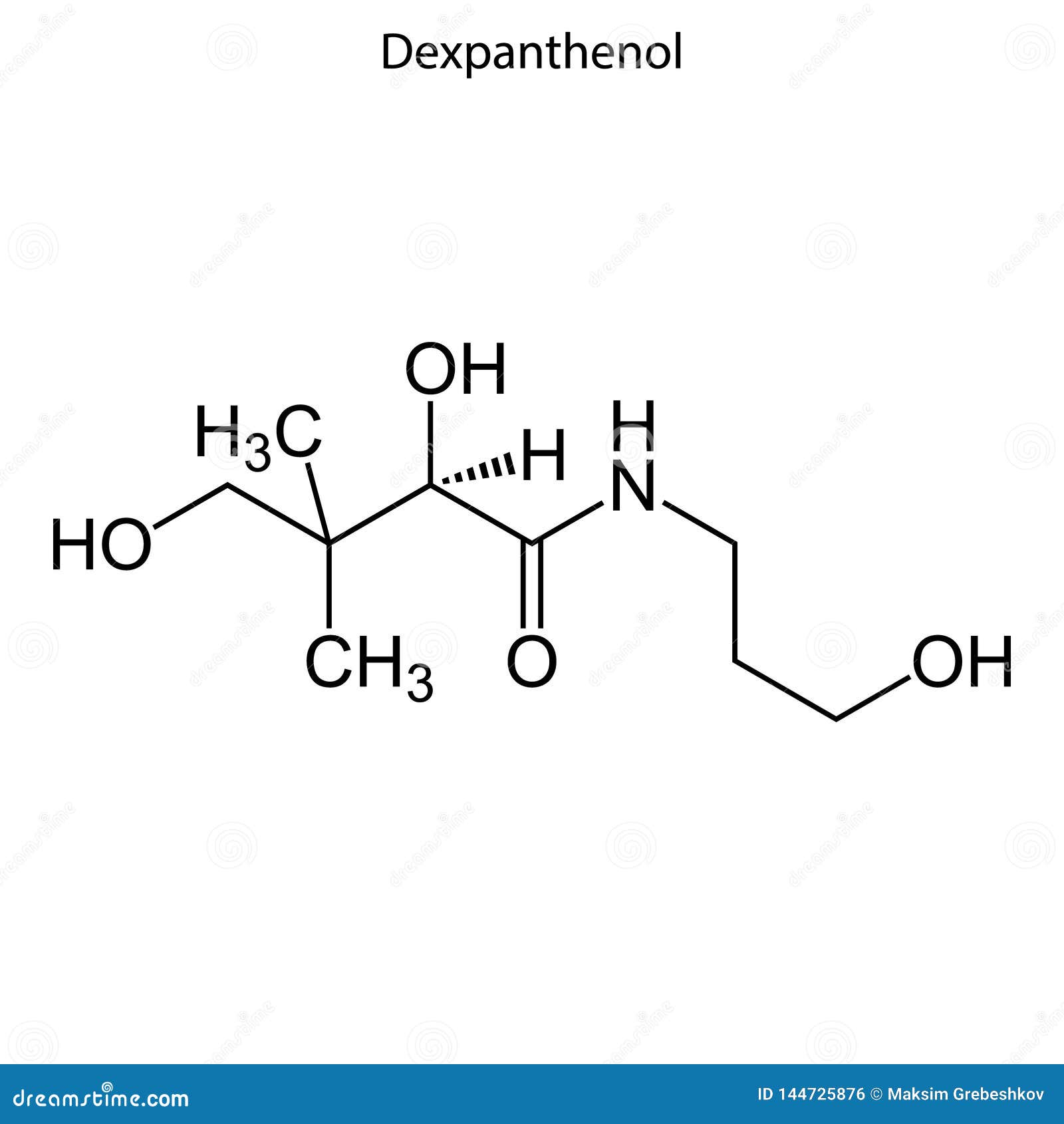 Skeletal Formula of Molecule Stock Illustration - Illustration of ...
