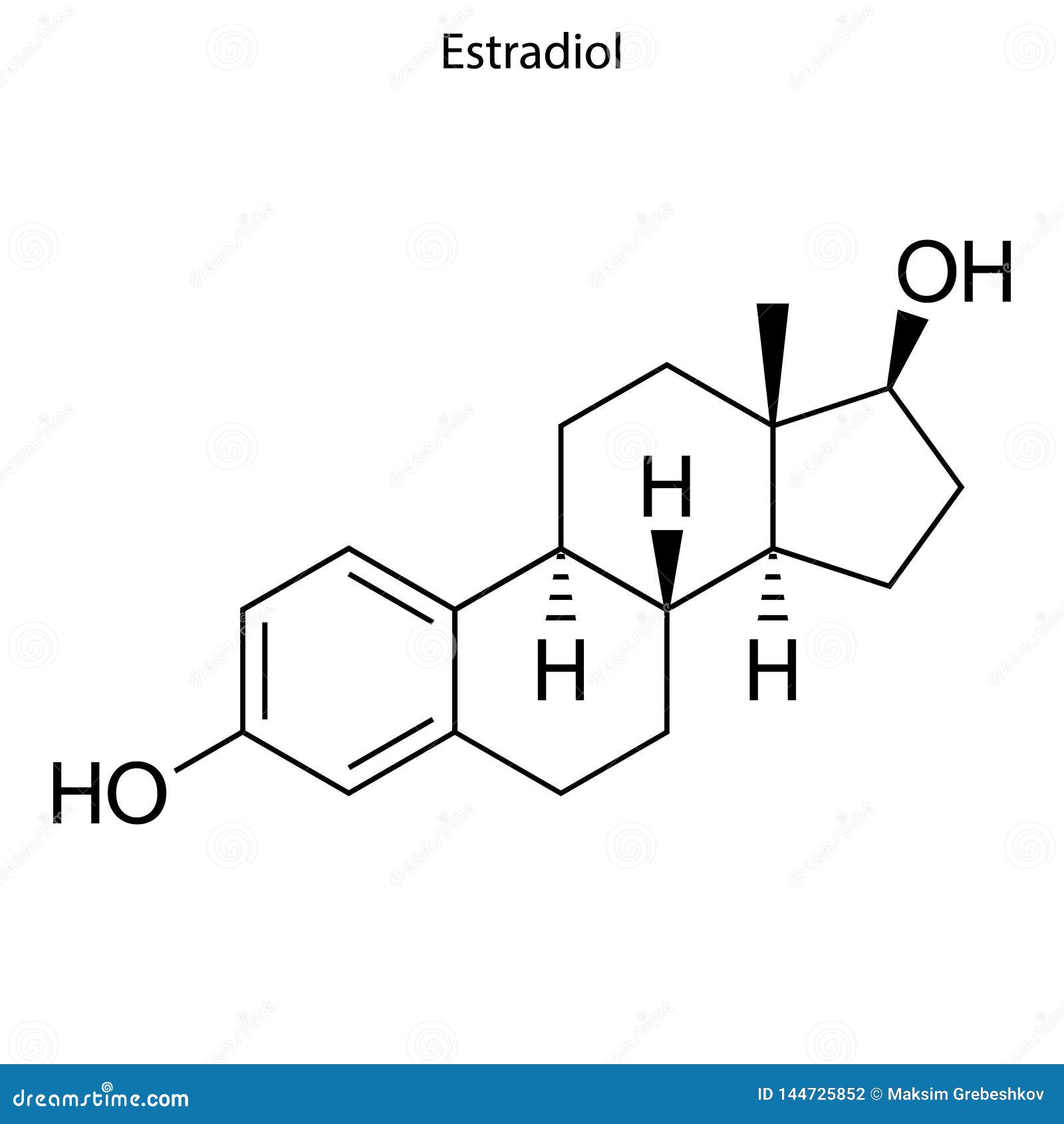 Skeletal formula molecule stock illustration. Illustration of formula ...