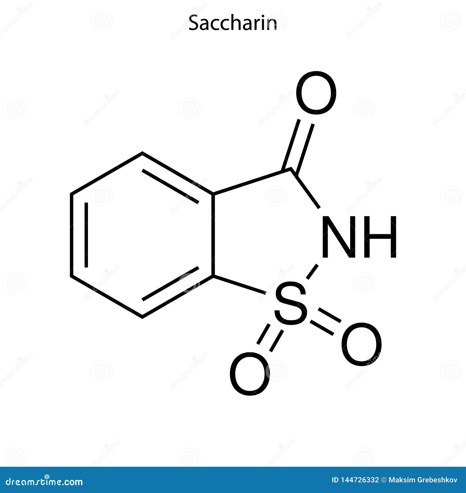 Skeletal Formula of Chemical Molecule Stock Illustration - Illustration ...