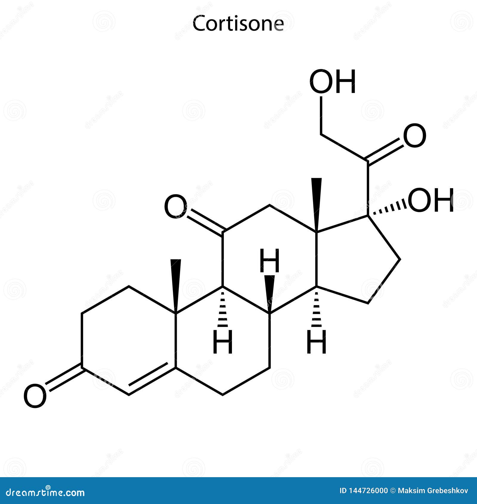 Skeletal Formula Steroid Molecule Stock Illustration - Illustration of ...