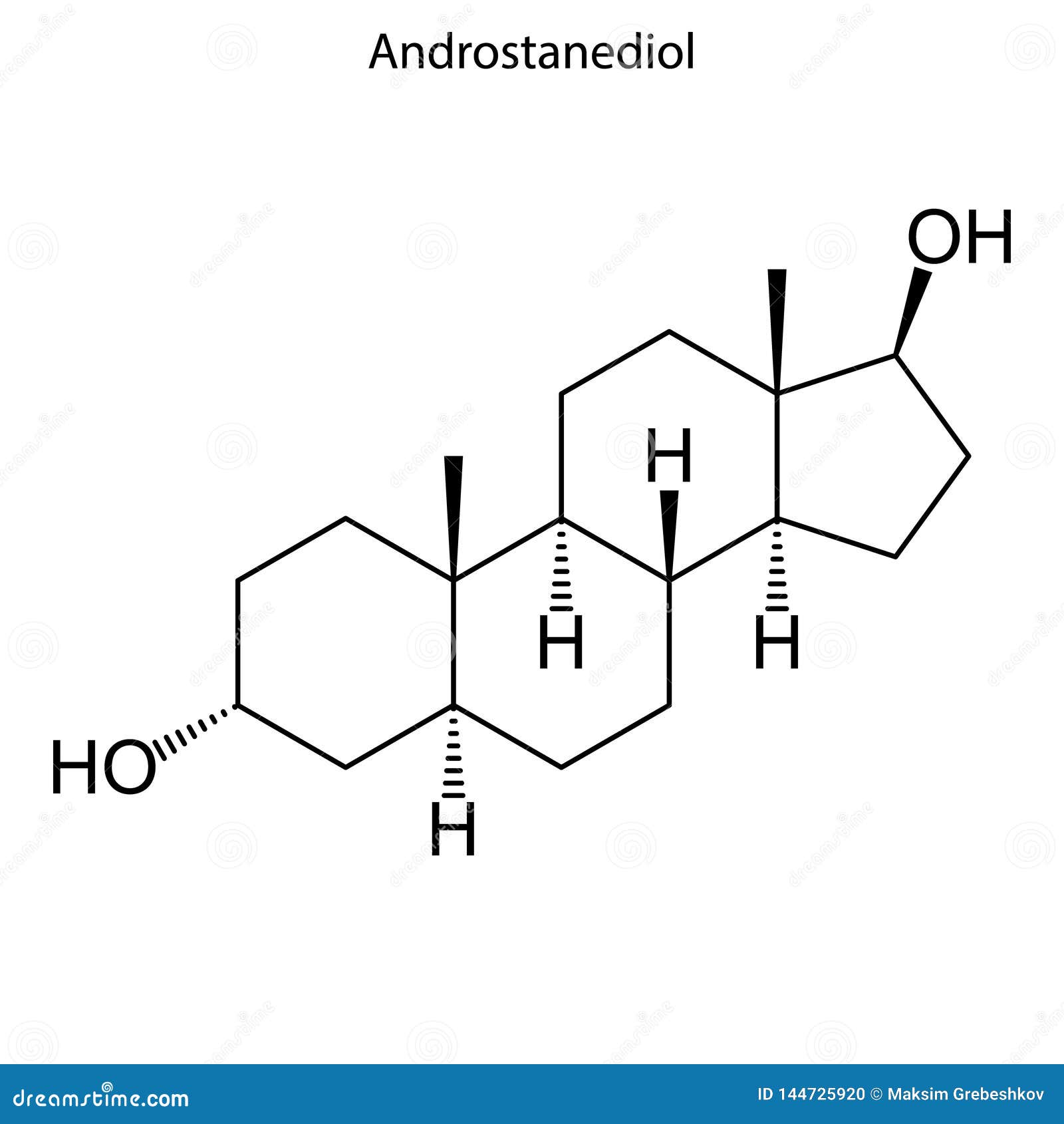 Skeletal Formula Steroid Molecule Stock Illustration - Illustration of ...