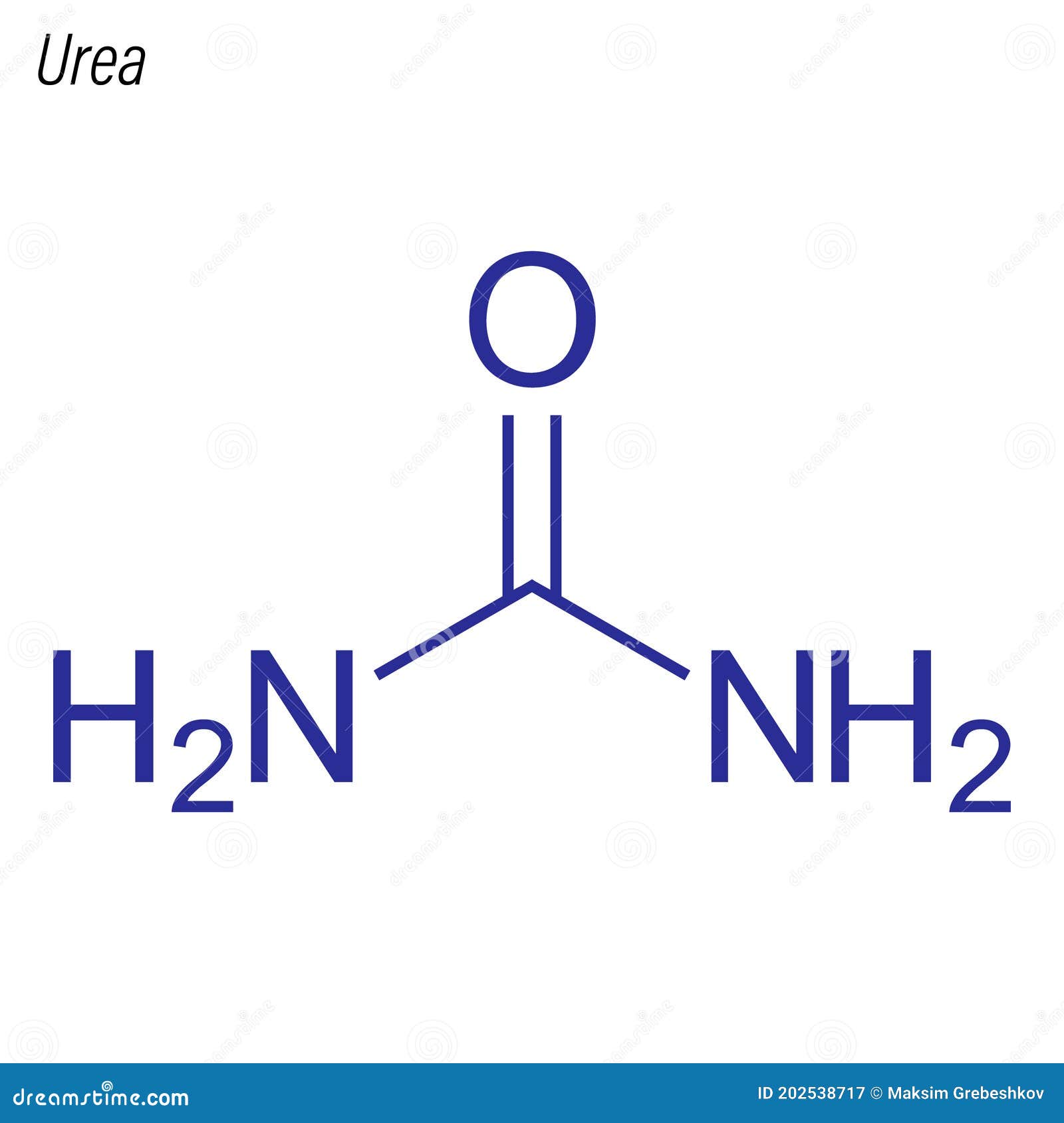 Urea Chemical Structure. Vector Illustration Hand Drawn | CartoonDealer ...