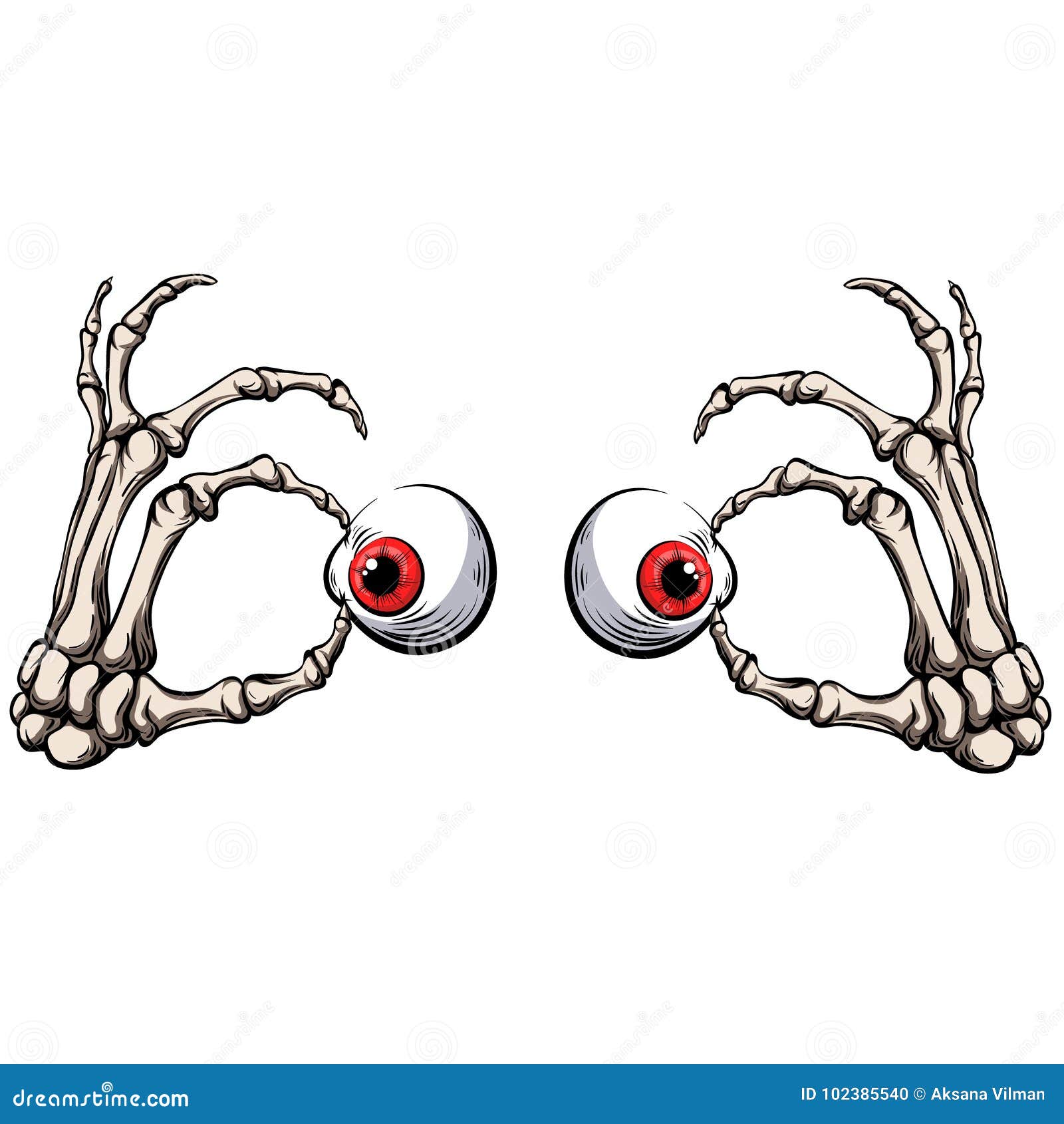 Skeletal Hands Hold Eyeballs. Stock Vector - Illustration of anatomy ...