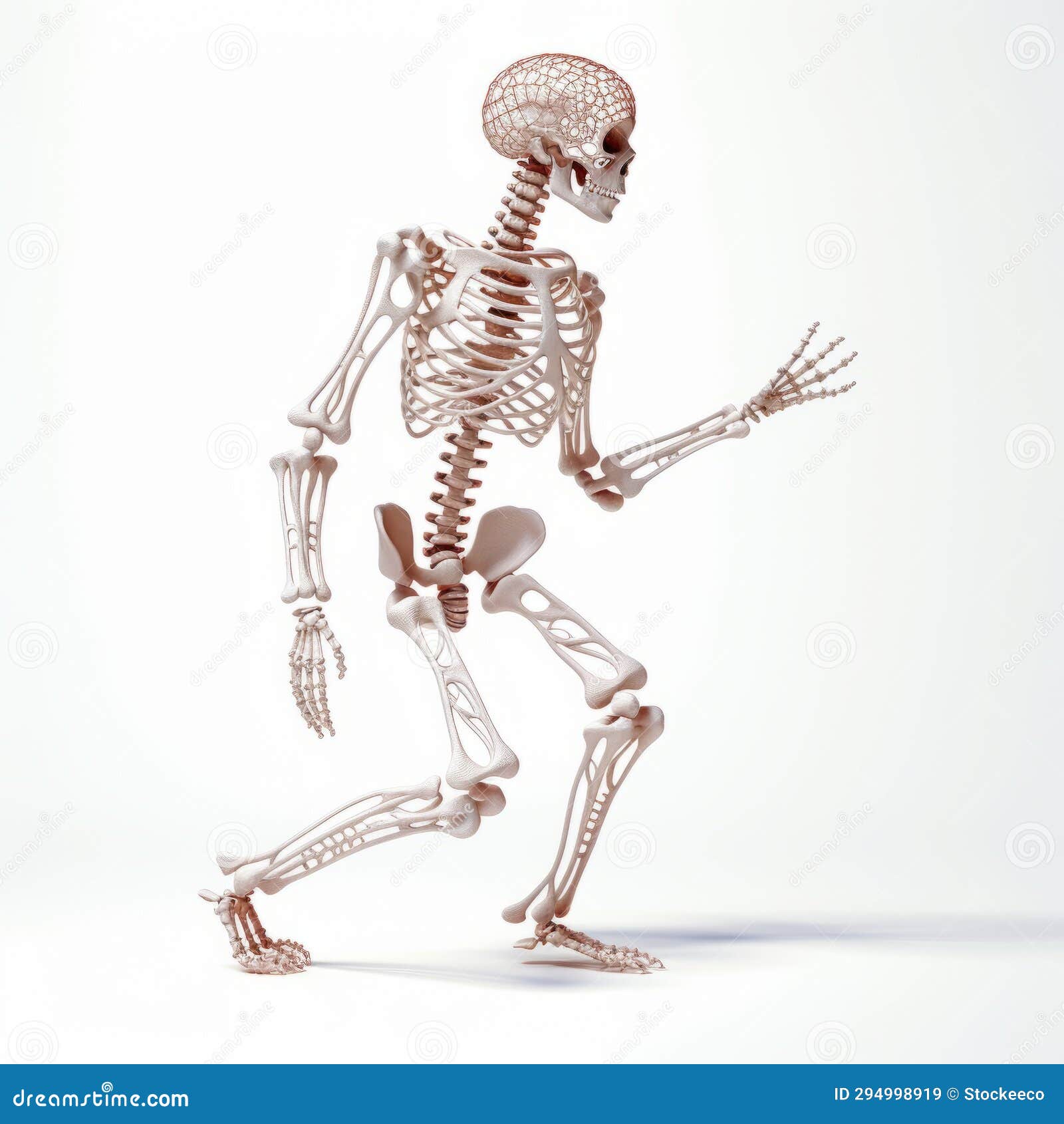 Skeletal Man Running: Halloween Inspired Artwork with Forced ...