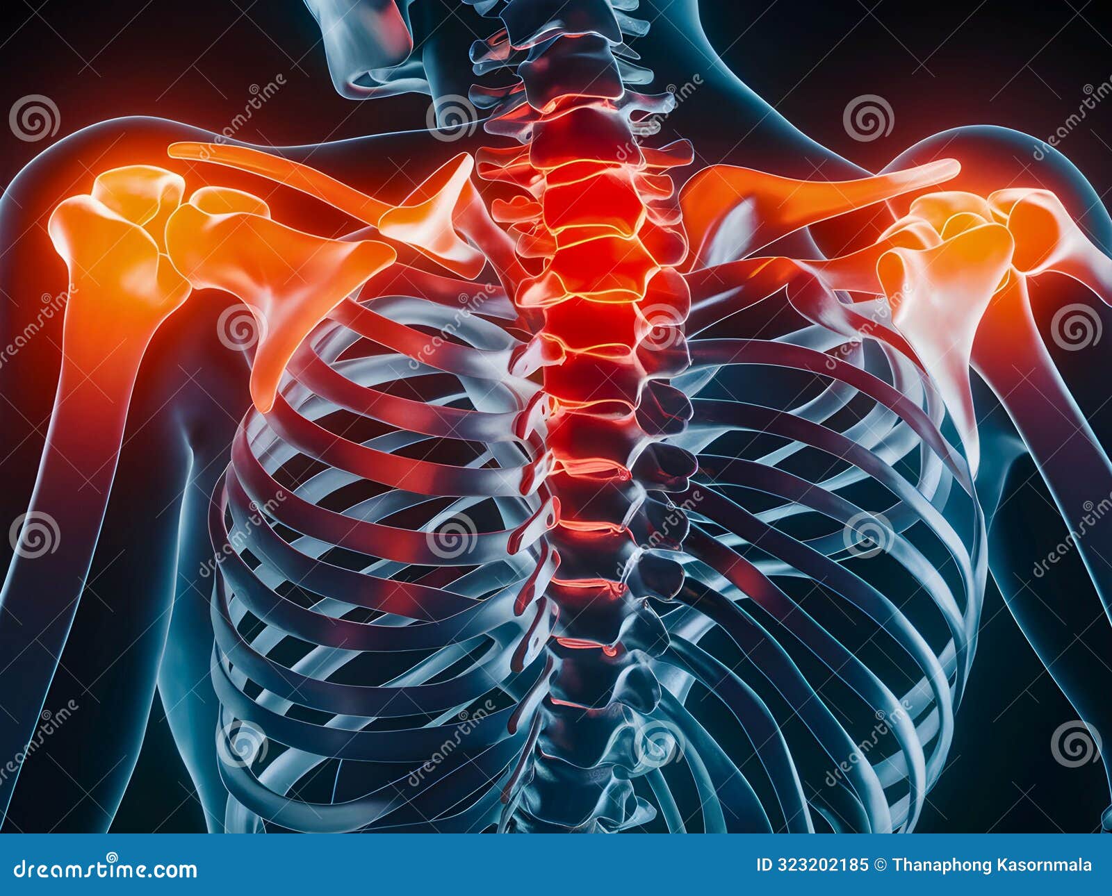 The Skeletal Structure of the Human Body Emphasis is Placed on the Main ...