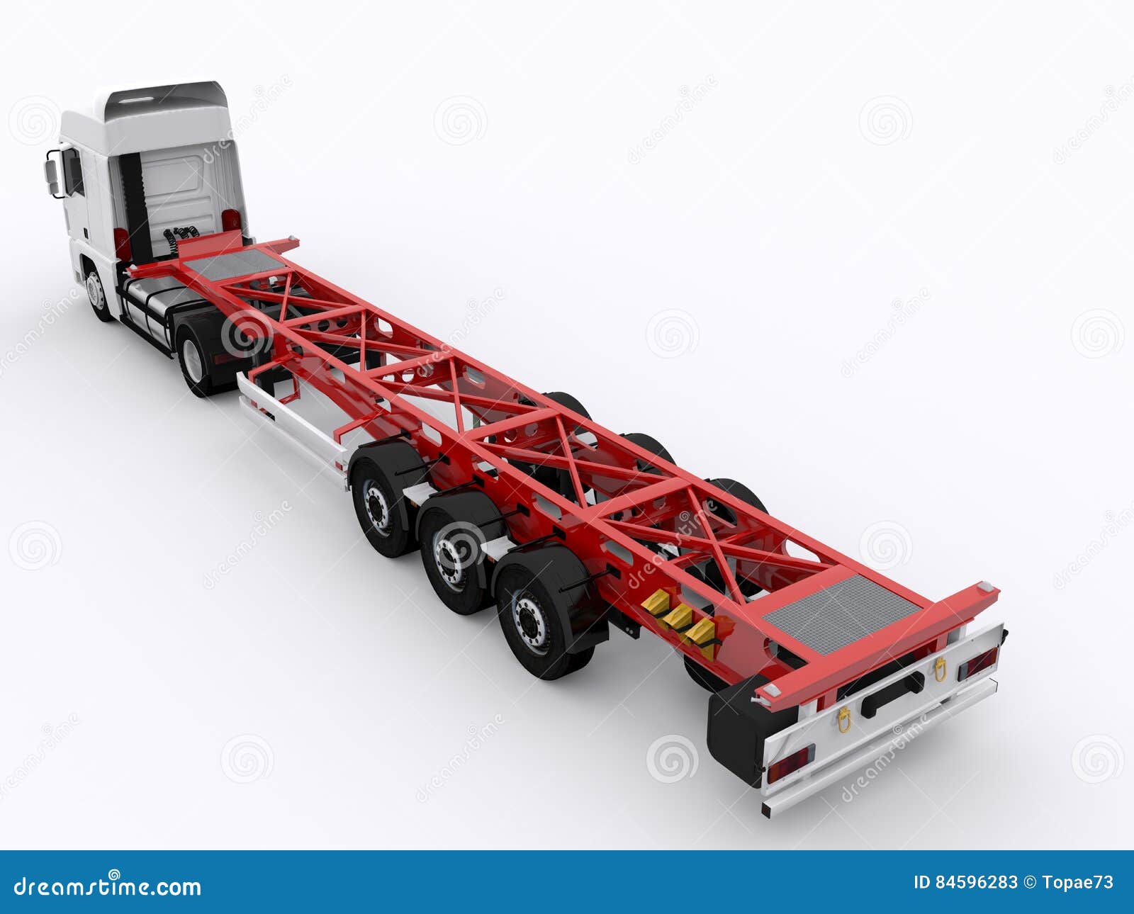 Skeletal Trailer stock illustration. Illustration of shipping - 84596283