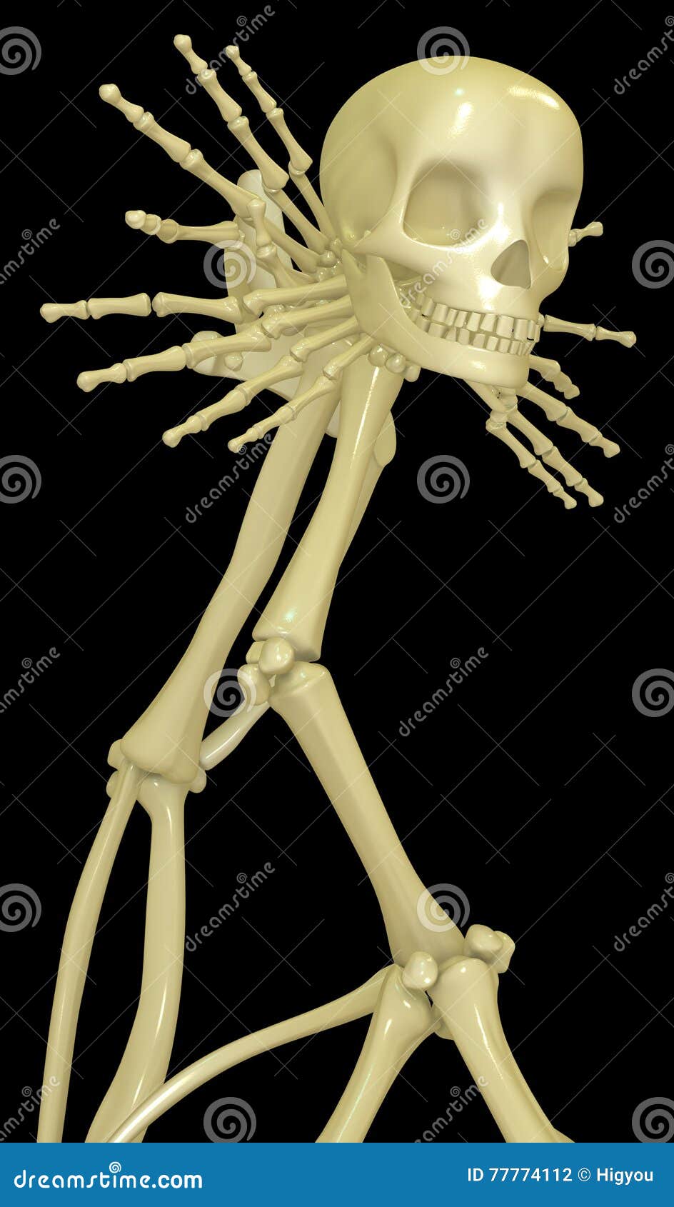 Skeleton Abstract stock illustration. Illustration of strange - 77774112