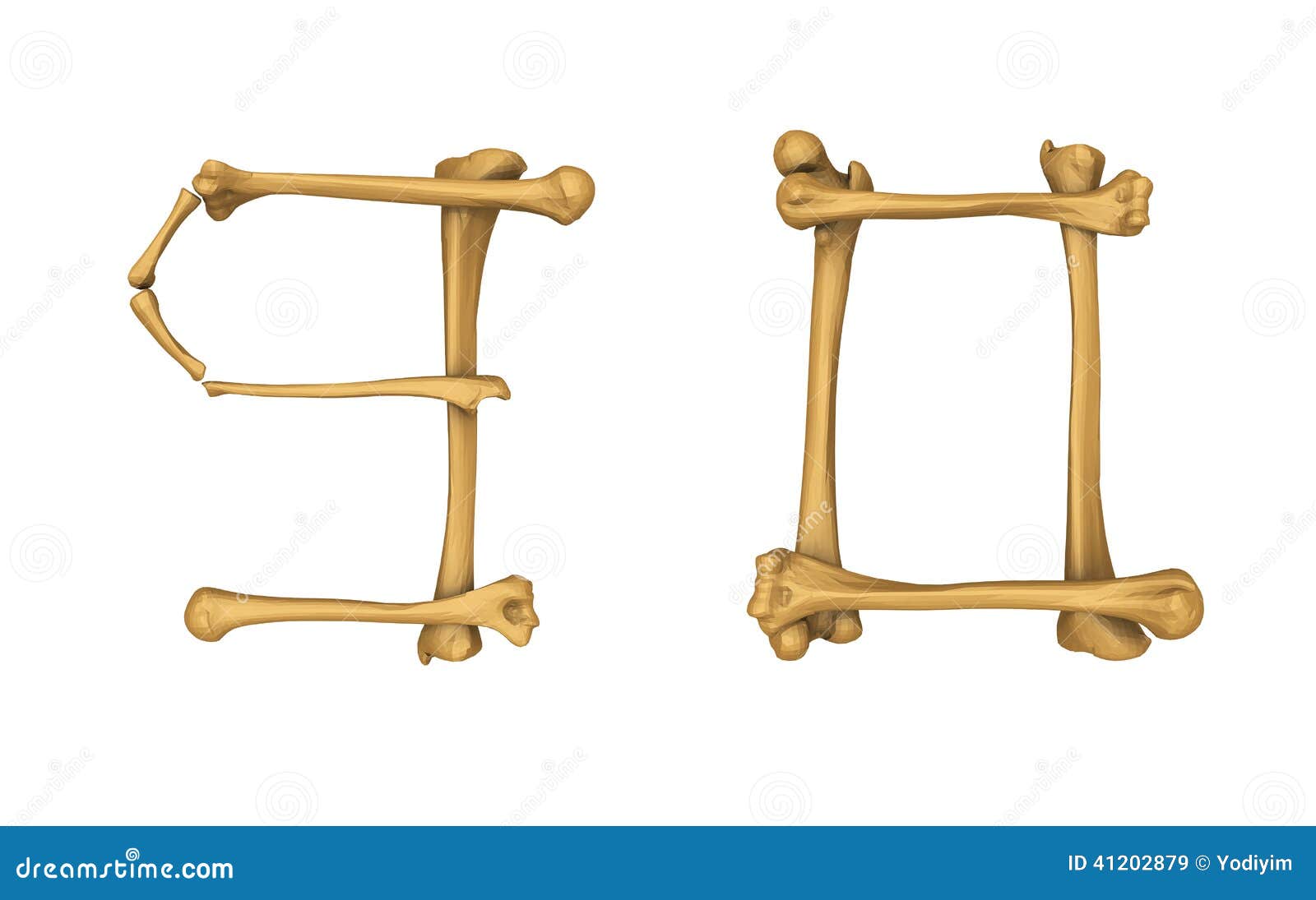 Number 5 Skeleton. Bones Font Five. Anatomy Of An Alphabet Symbol. Dead ...