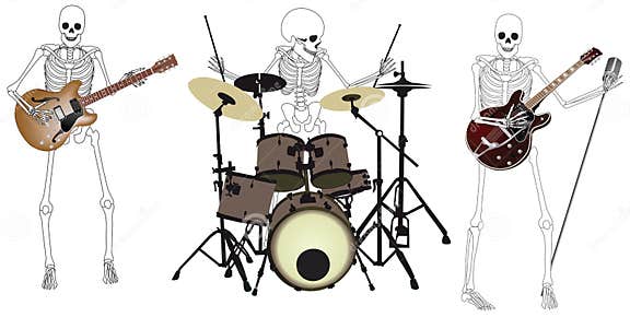 Skeleton_Band stock vector. Illustration of decor, band - 11246733