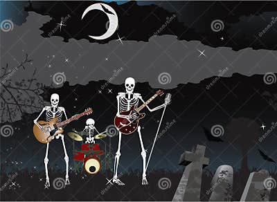 Skeleton Band stock vector. Illustration of instrument - 11246946