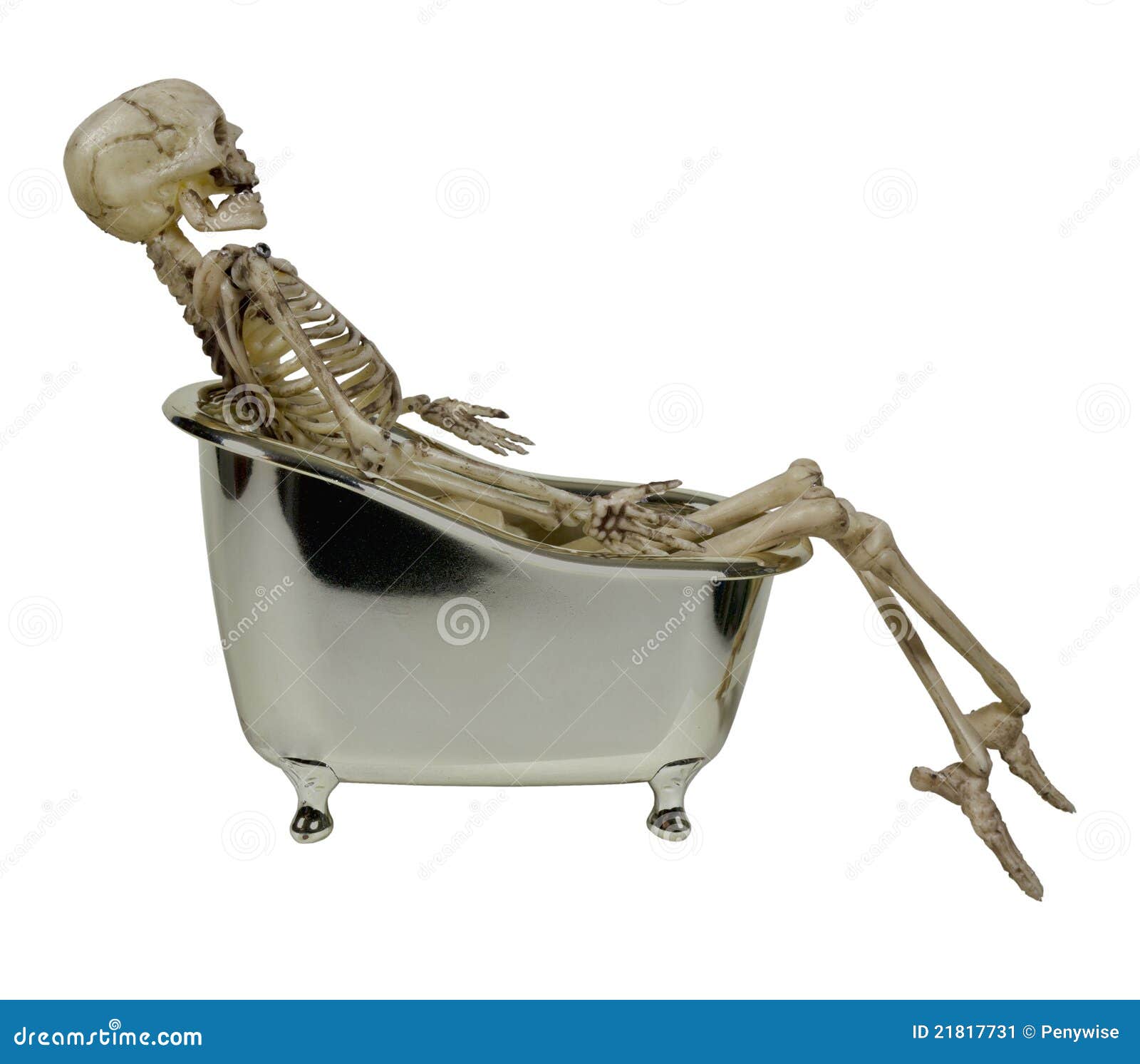 Skeleton in a Bathtub stock image. Image of clawfoot - 21817731