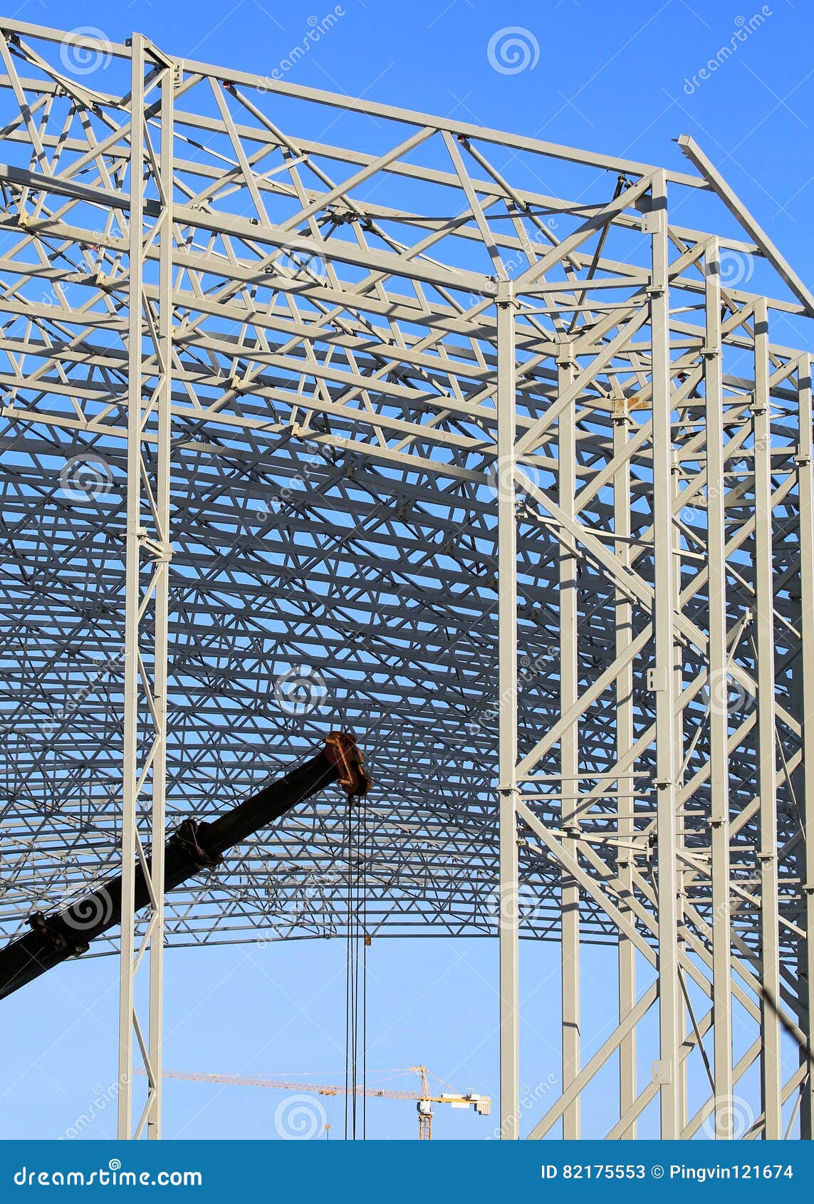 Skeleton of the Being Built Industrial Facility Detail Stock Image ...