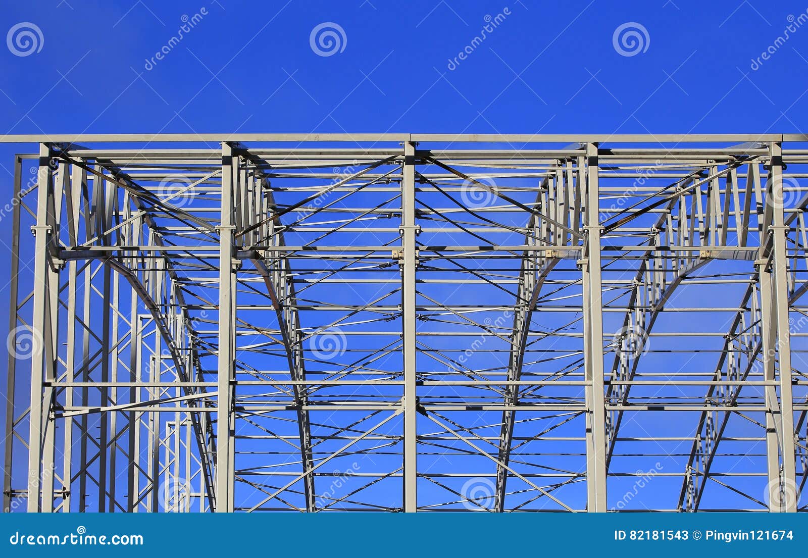 Skeleton of the Being Built Industrial Facility Detail Stock Image ...