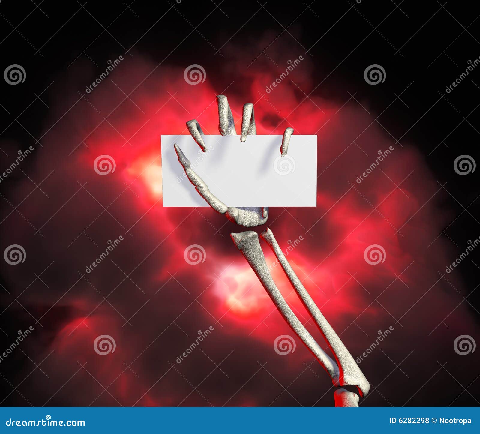 Skeleton with blank sign stock illustration. Illustration of blank ...