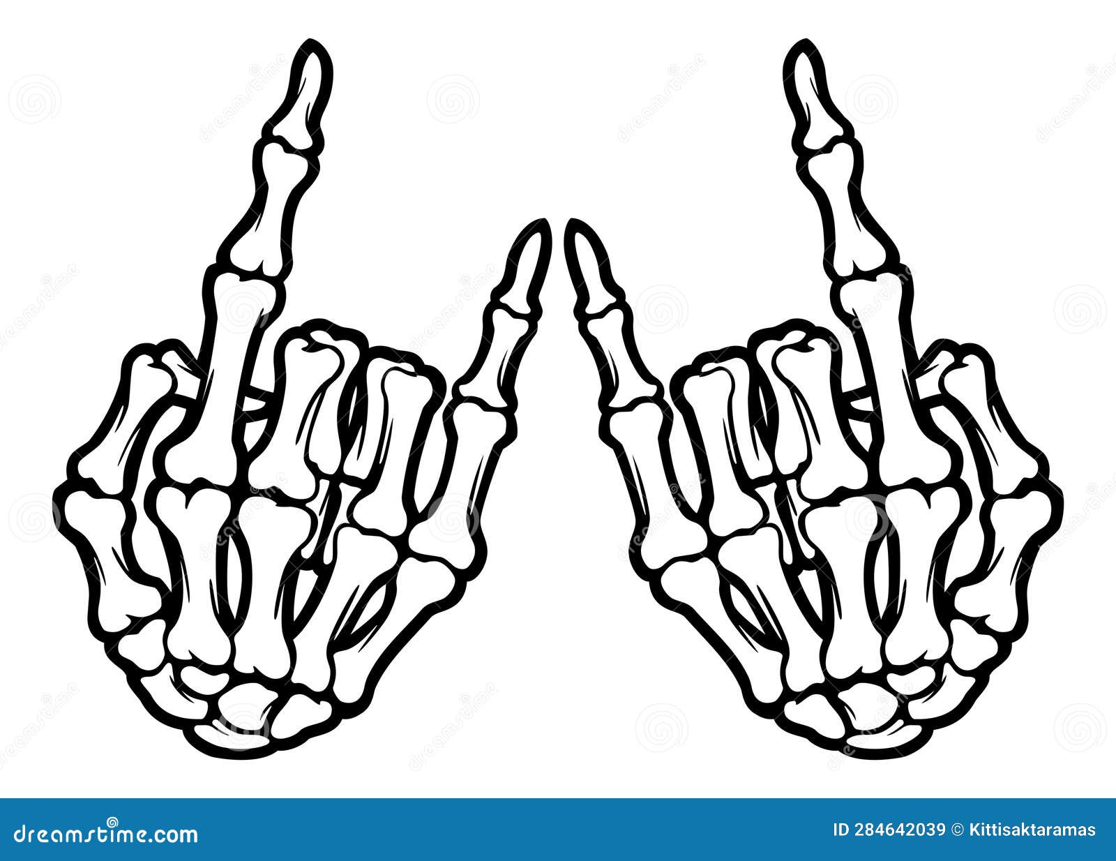 Skeleton Rock On Hand Sign