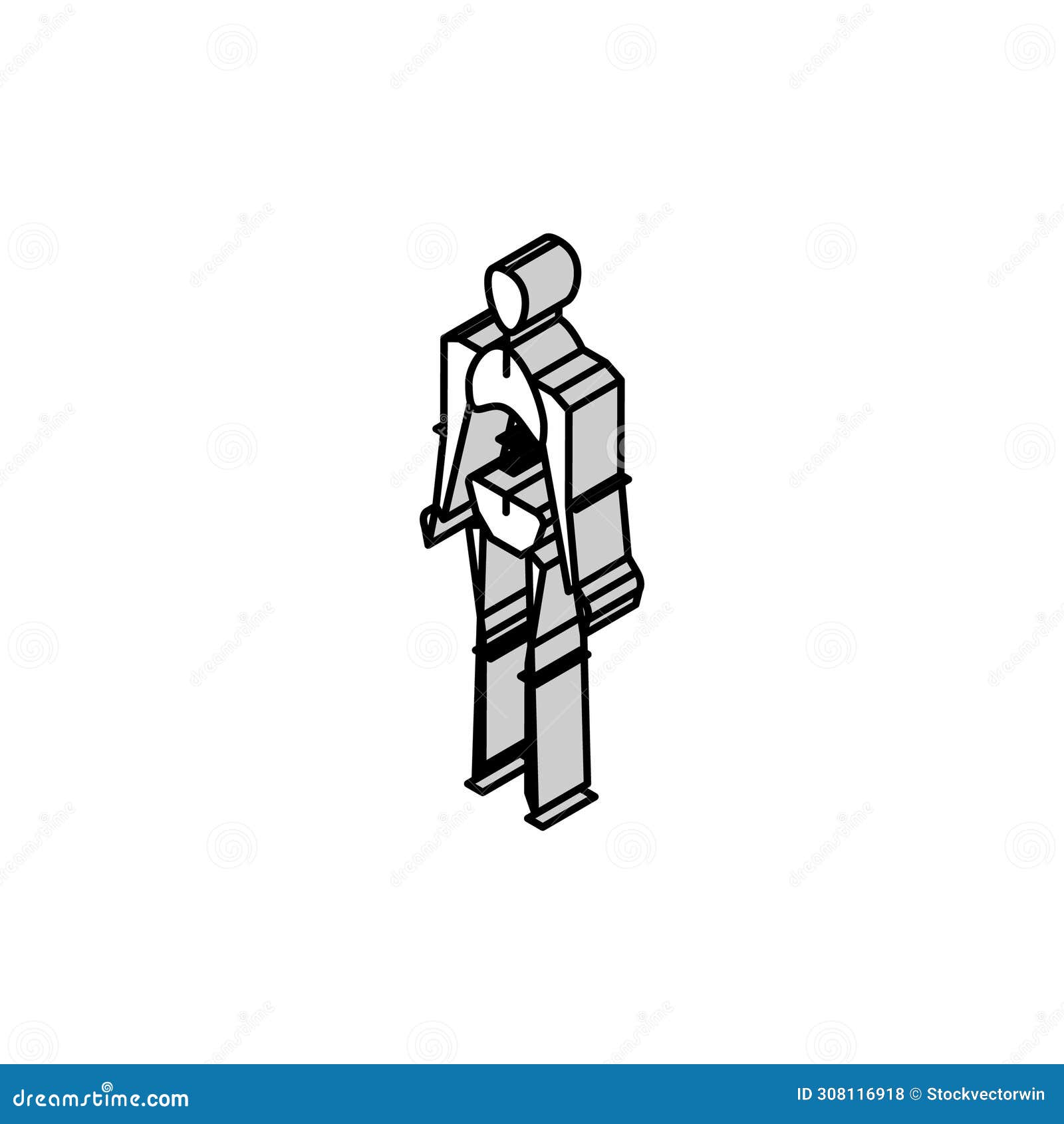Skeleton Bones Human Isometric Icon Vector Illustration Stock Vector ...
